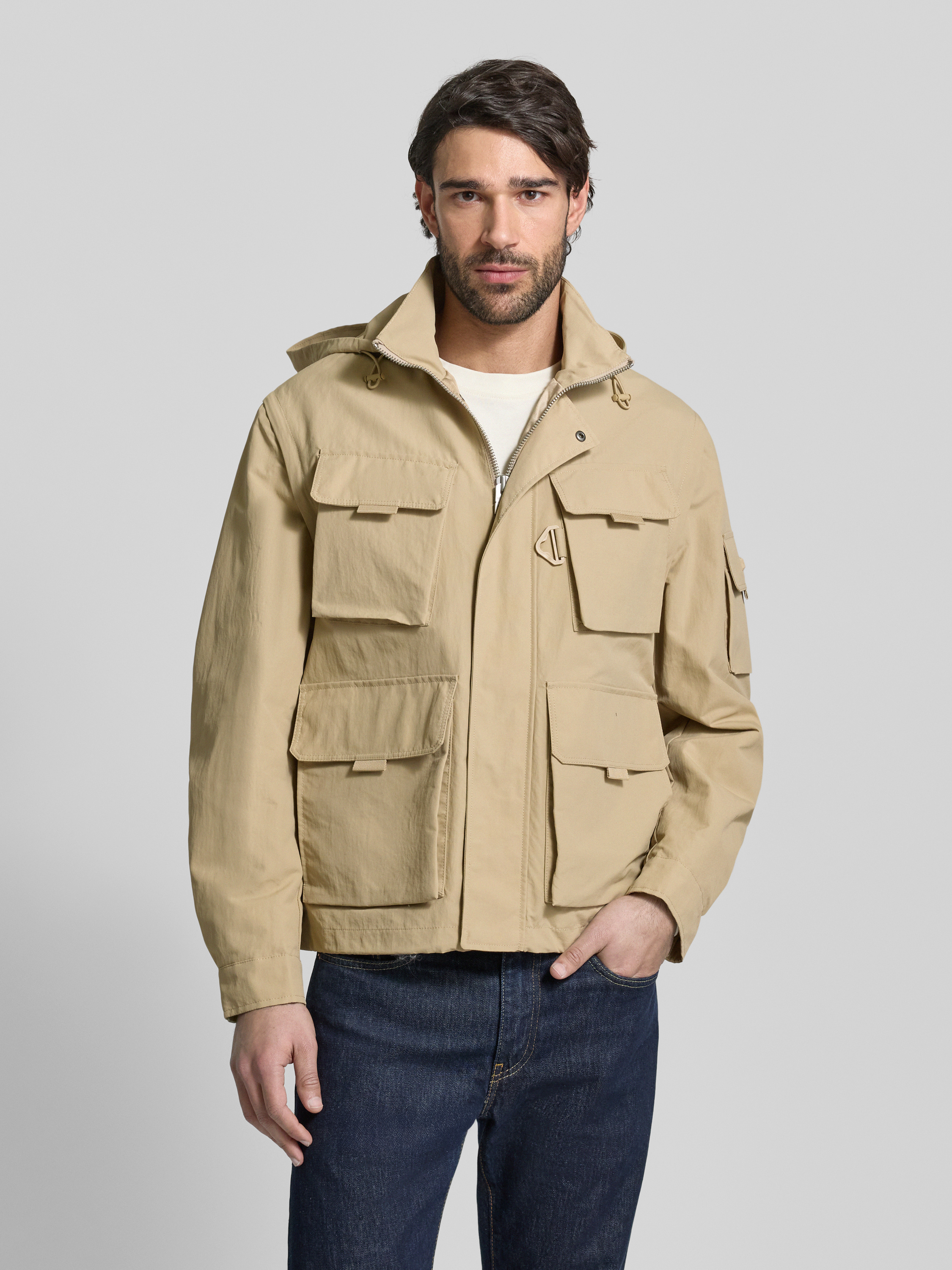 HUGO Oversized functioneel jack met afneembare capuchon, model ...