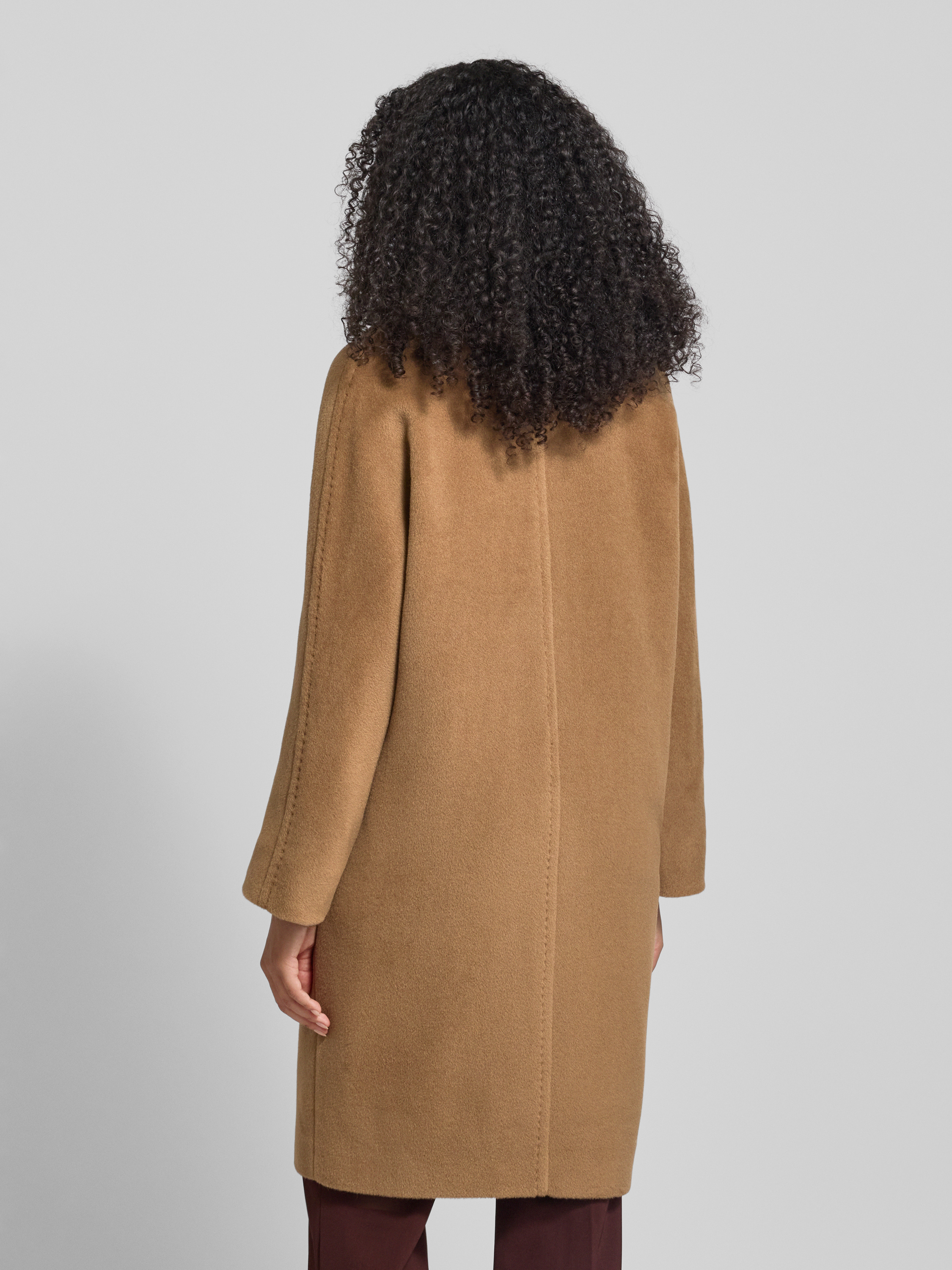 Max Mara Studio Regular fit lange wollen jas van alpacamix, model ...
