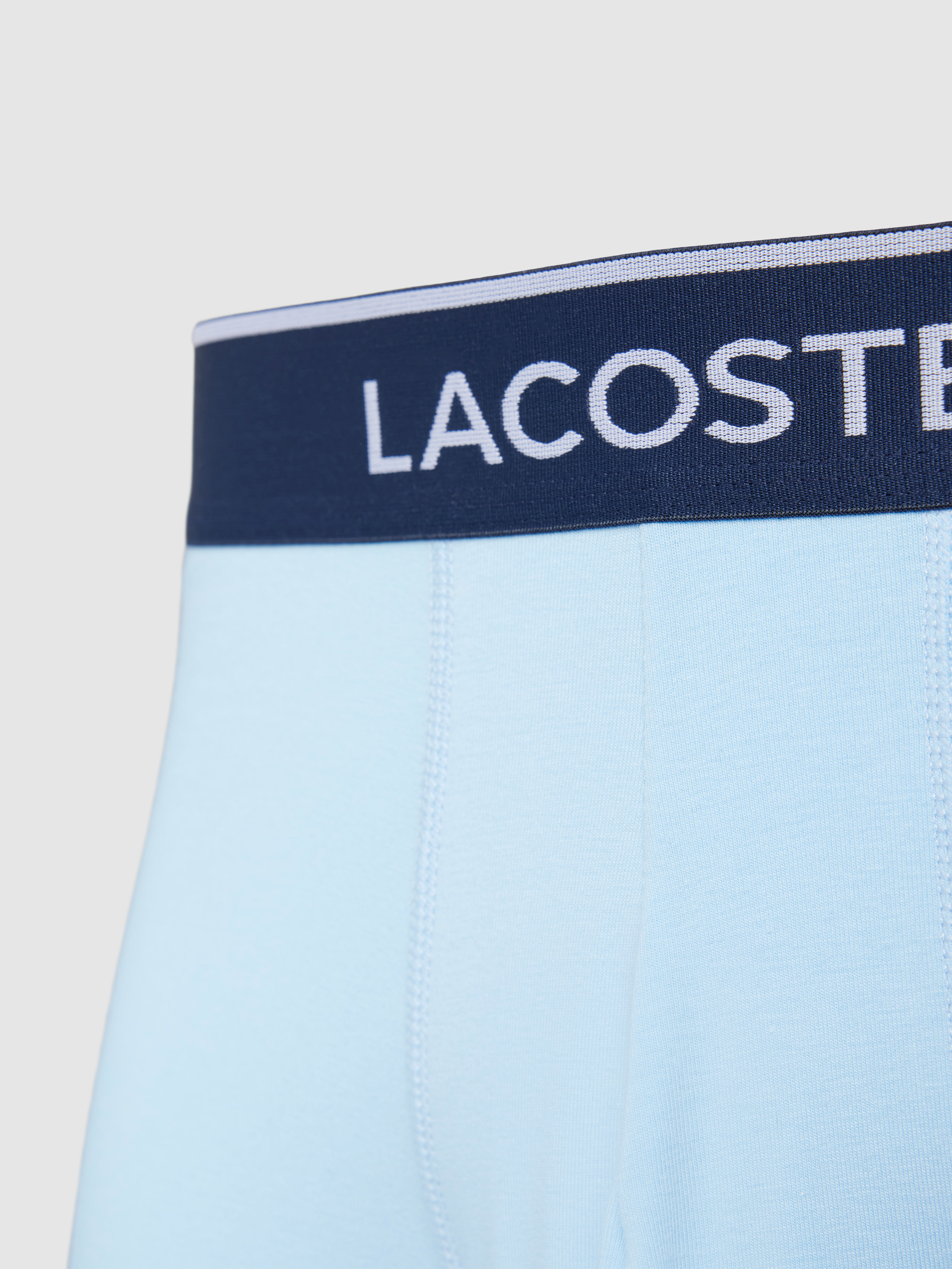 Lacoste Trunks mit elastischem Label-Bund im 3er-Pack (bleu) online kaufen