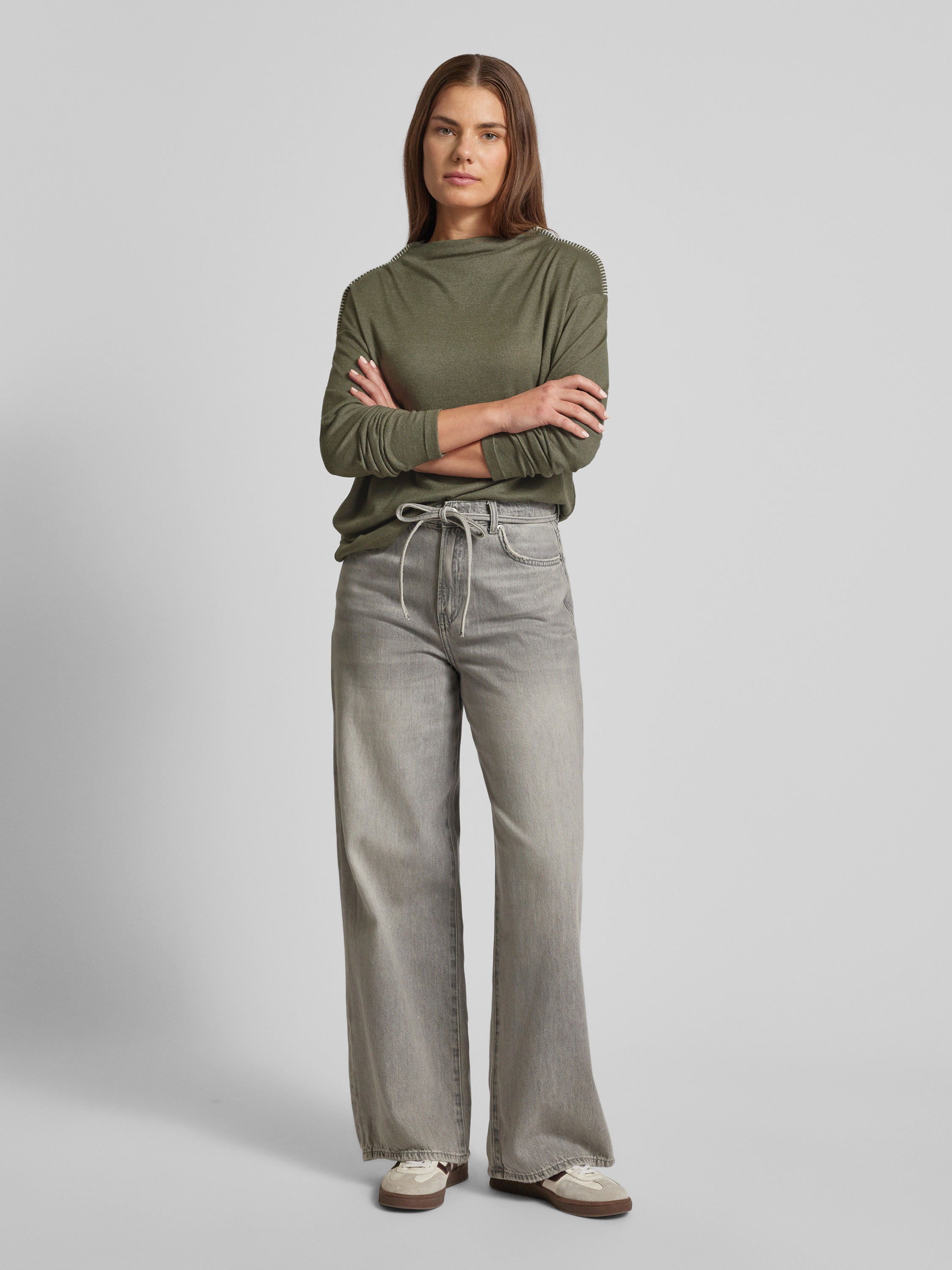 s.Oliver RED LABEL Longsleeve aus gebürstetem Jerseystrick mit Inside ...