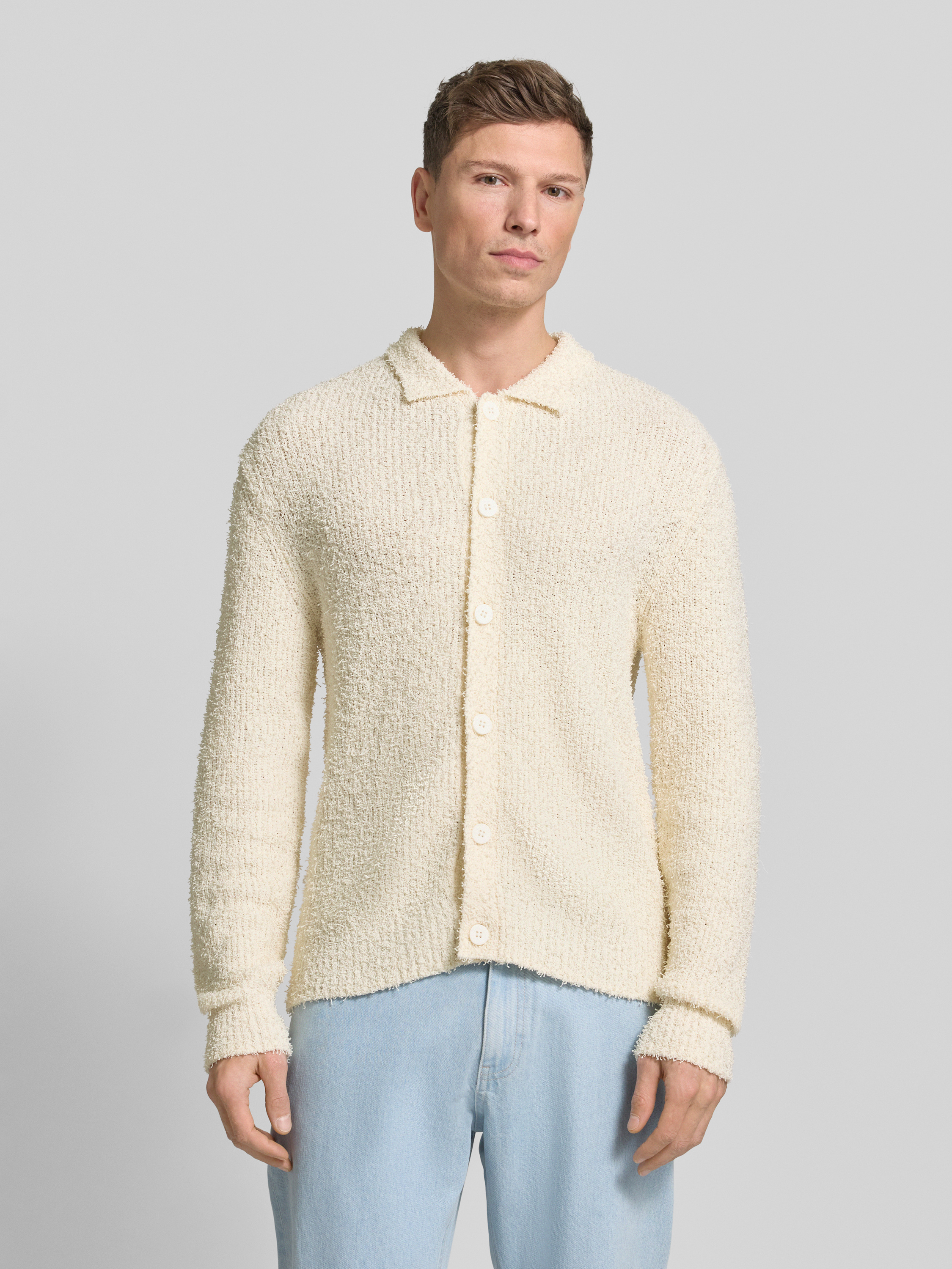 JAKE*S STUDIO MEN Strickjacke mit Knopfleiste (ecru) online kaufen