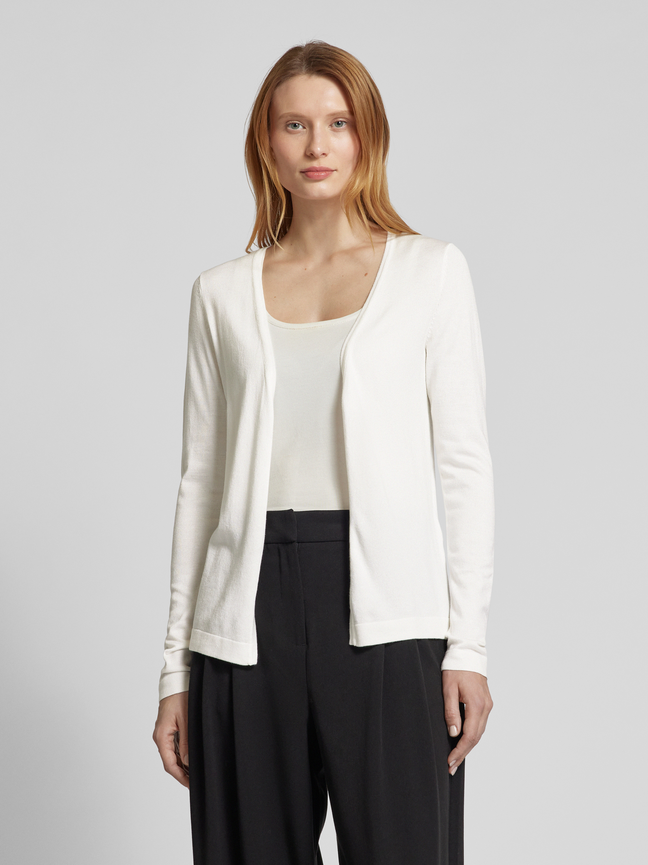 Kaffe Strickjacke aus Viskose-Mix mit Schalkragen Modell 'ASTRID ...