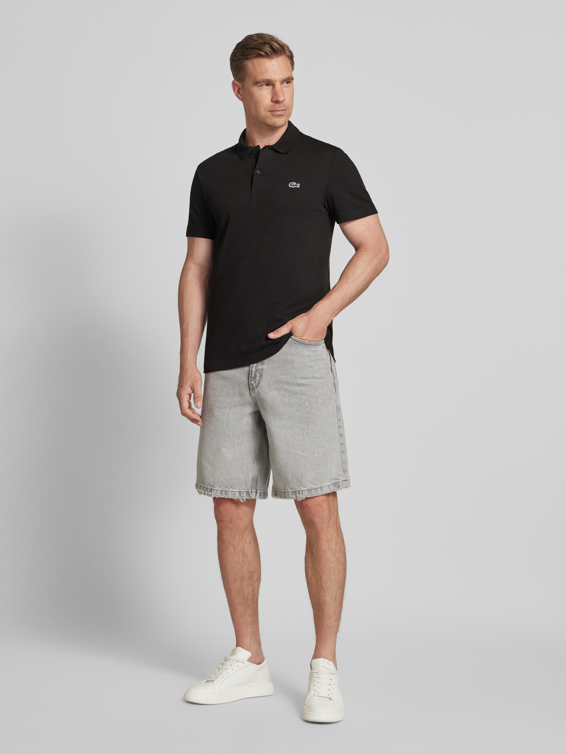 Lacoste Regular Fit Poloshirt mit Label-Badge (black) online kaufen