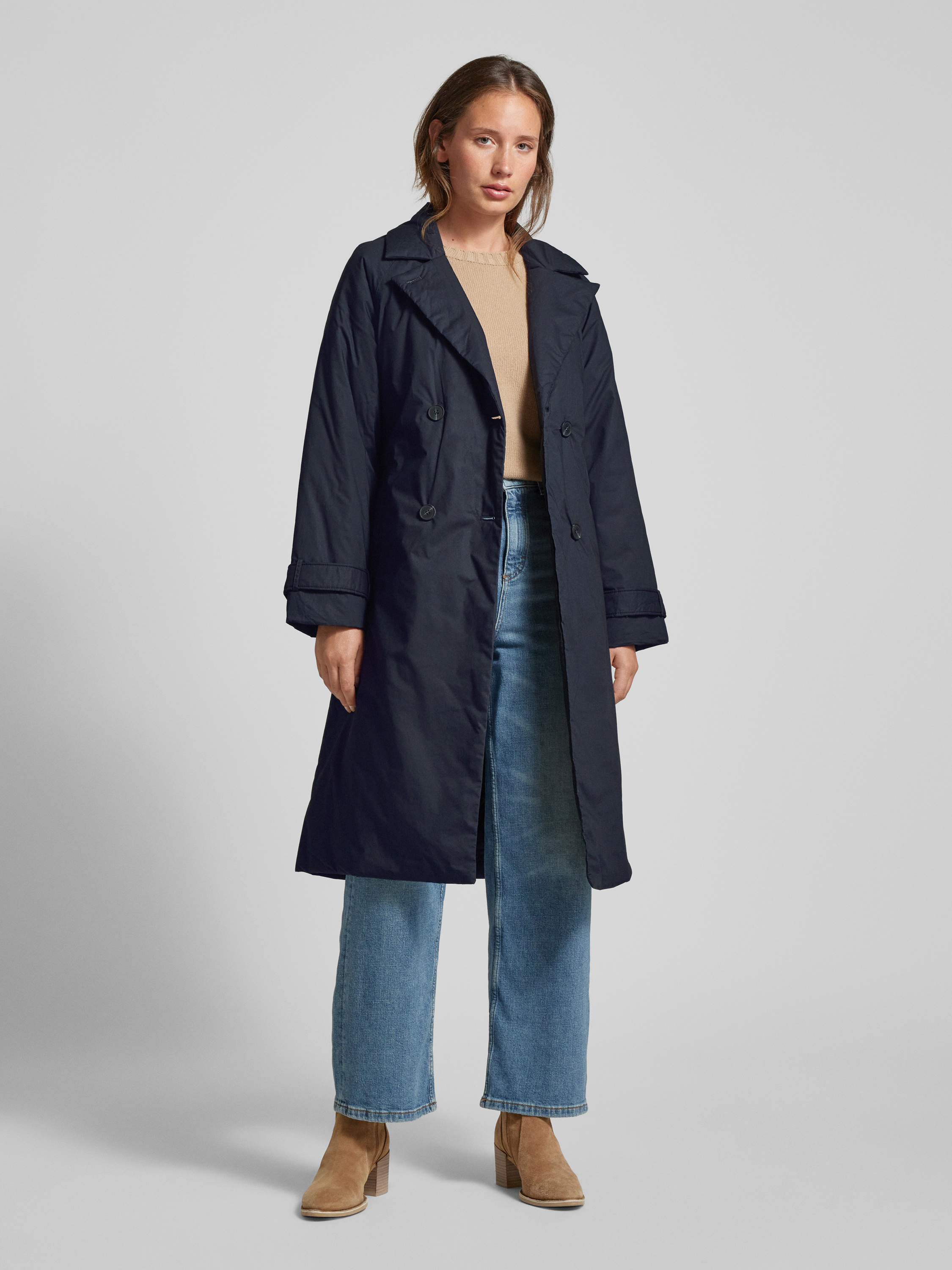 ICHI Steppmantel mit Taillengürtel Modell 'HANIVA' (marine) online kaufen