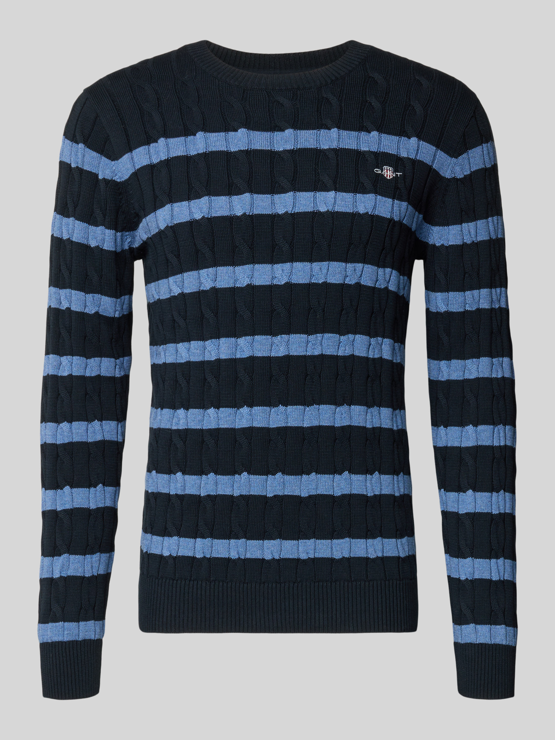 Gant Slim Fit Pullover in Strick-Optik (marine) online kaufen