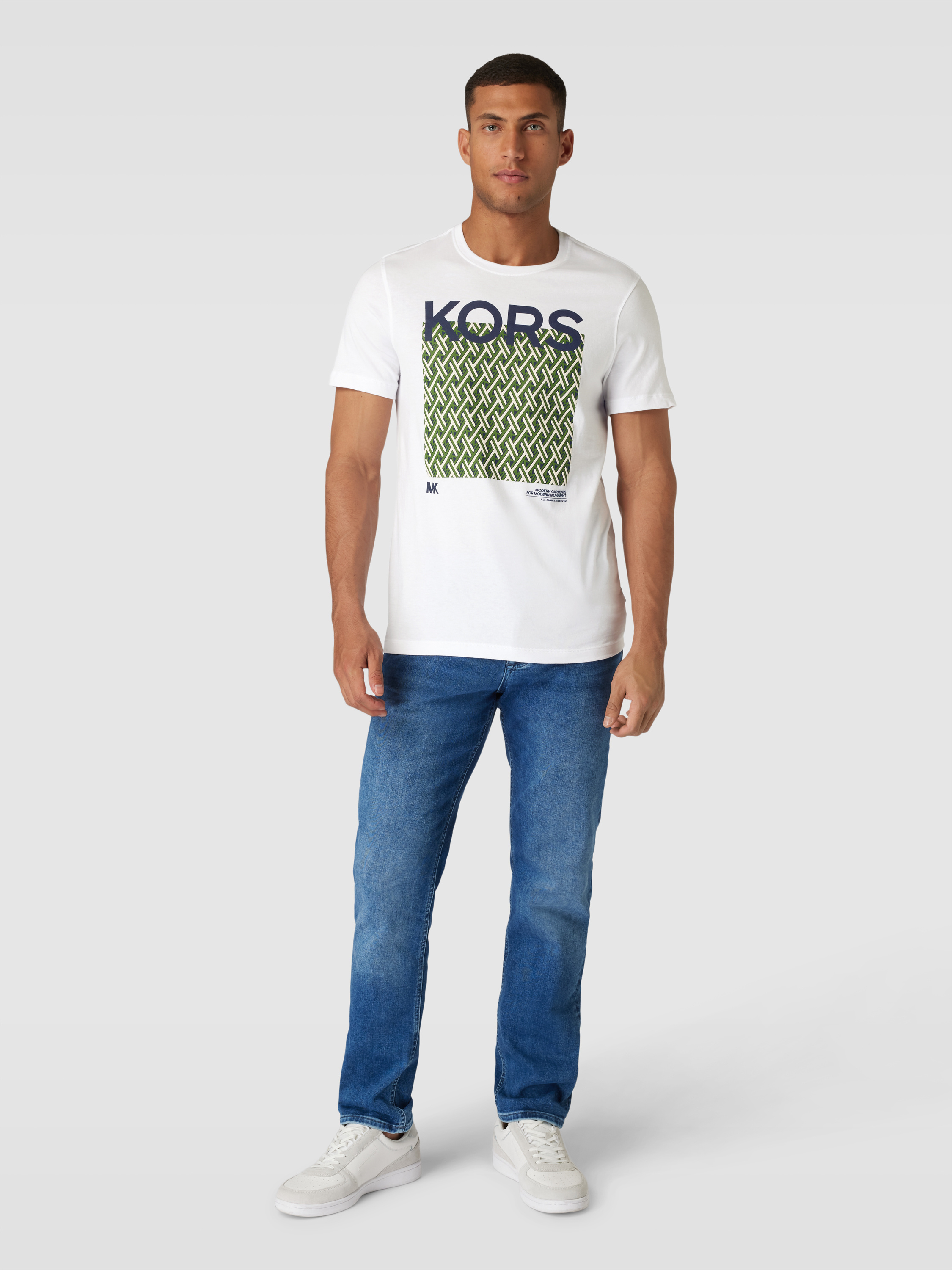 Michael Kors T-Shirt mit Motiv- und Label-Print Modell 'LATTICE KORS ...