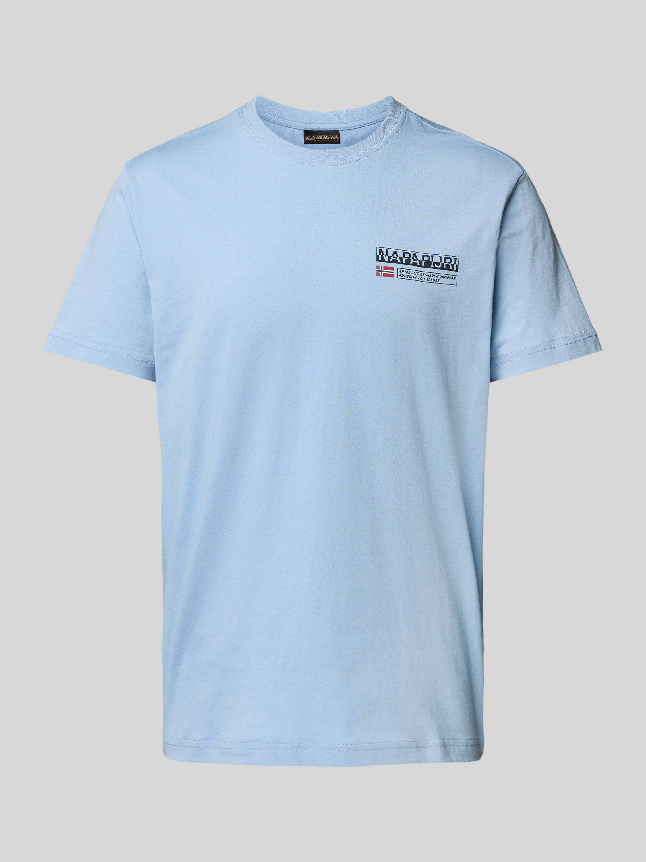 Napapijri T-Shirt mit Label-Print Modell 'KASBA' (hellblau) online kaufen