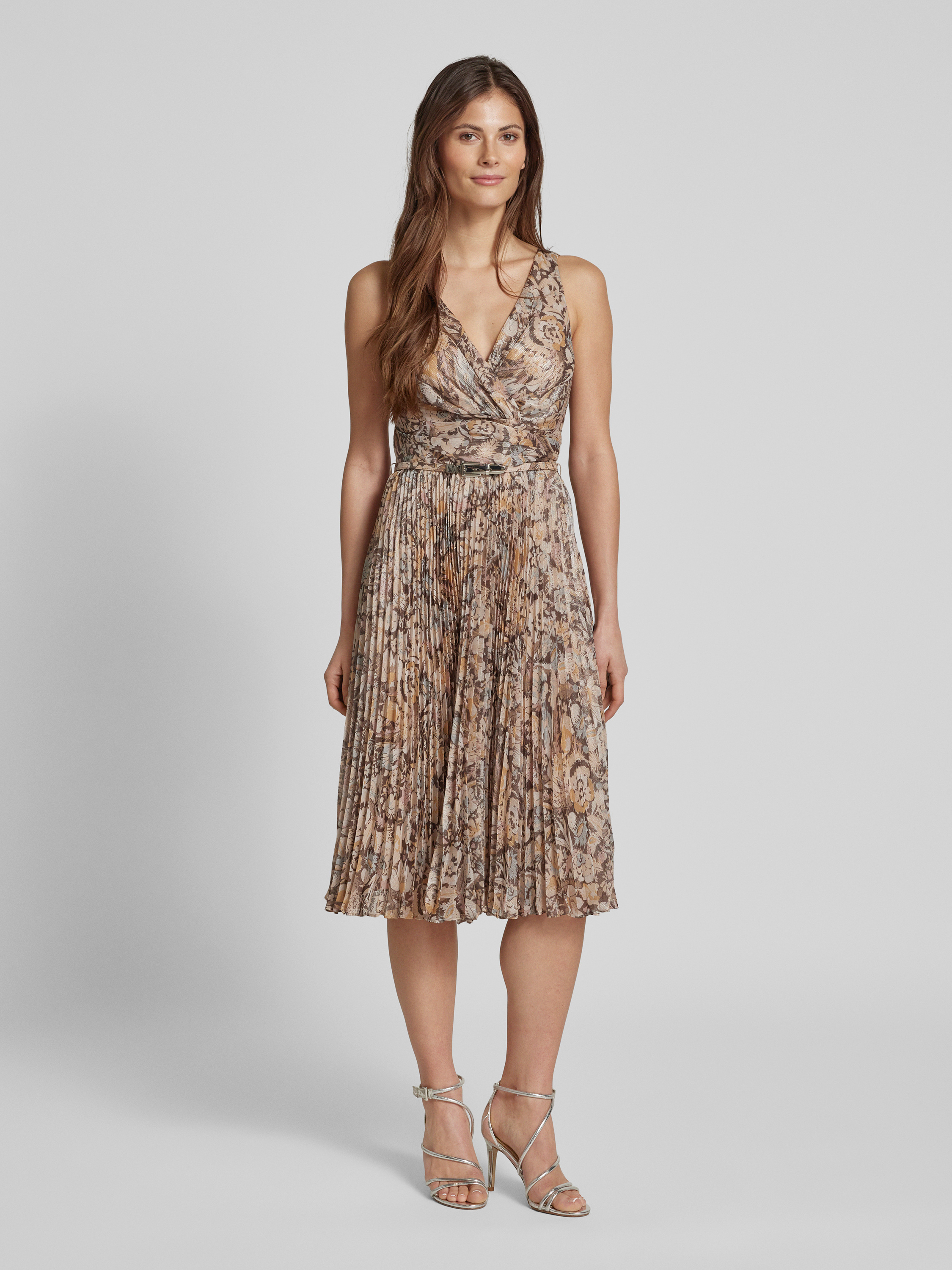 Lauren Ralph Lauren Knielanges Cocktailkleid mit Taillengürtel Modell ...