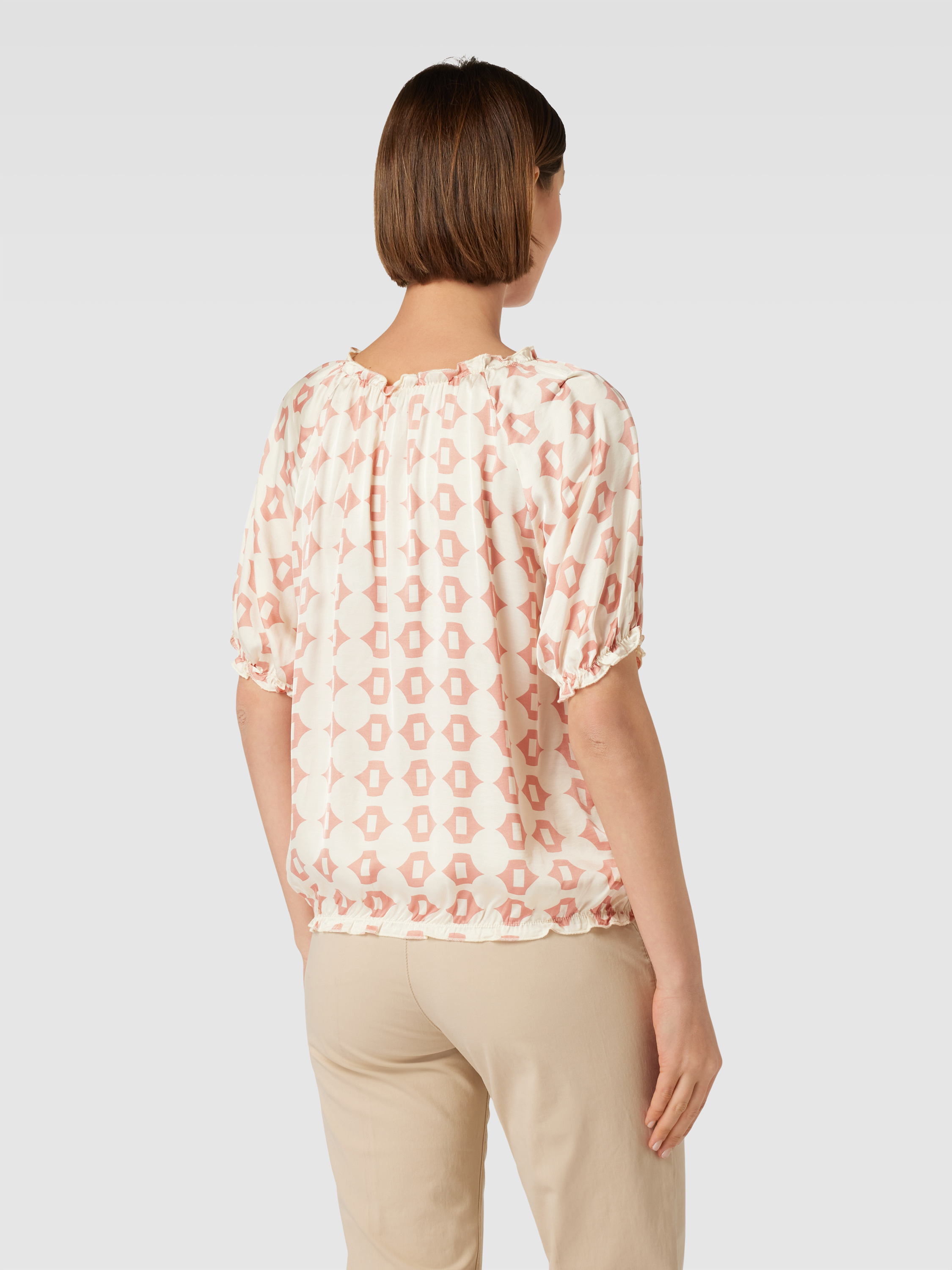 JC Sophie Bluse mit Allover-Muster Modell 'sonnit' (apricot) online kaufen