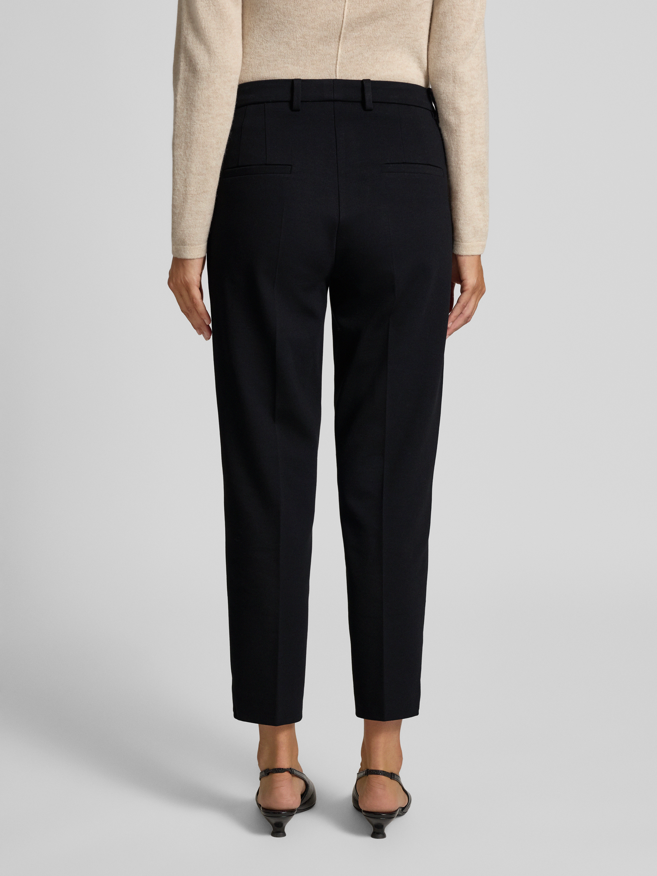 Cambio Broek van viscosemix met persplooien, model 'KRYSTAL' in zwart online kopen | P&C