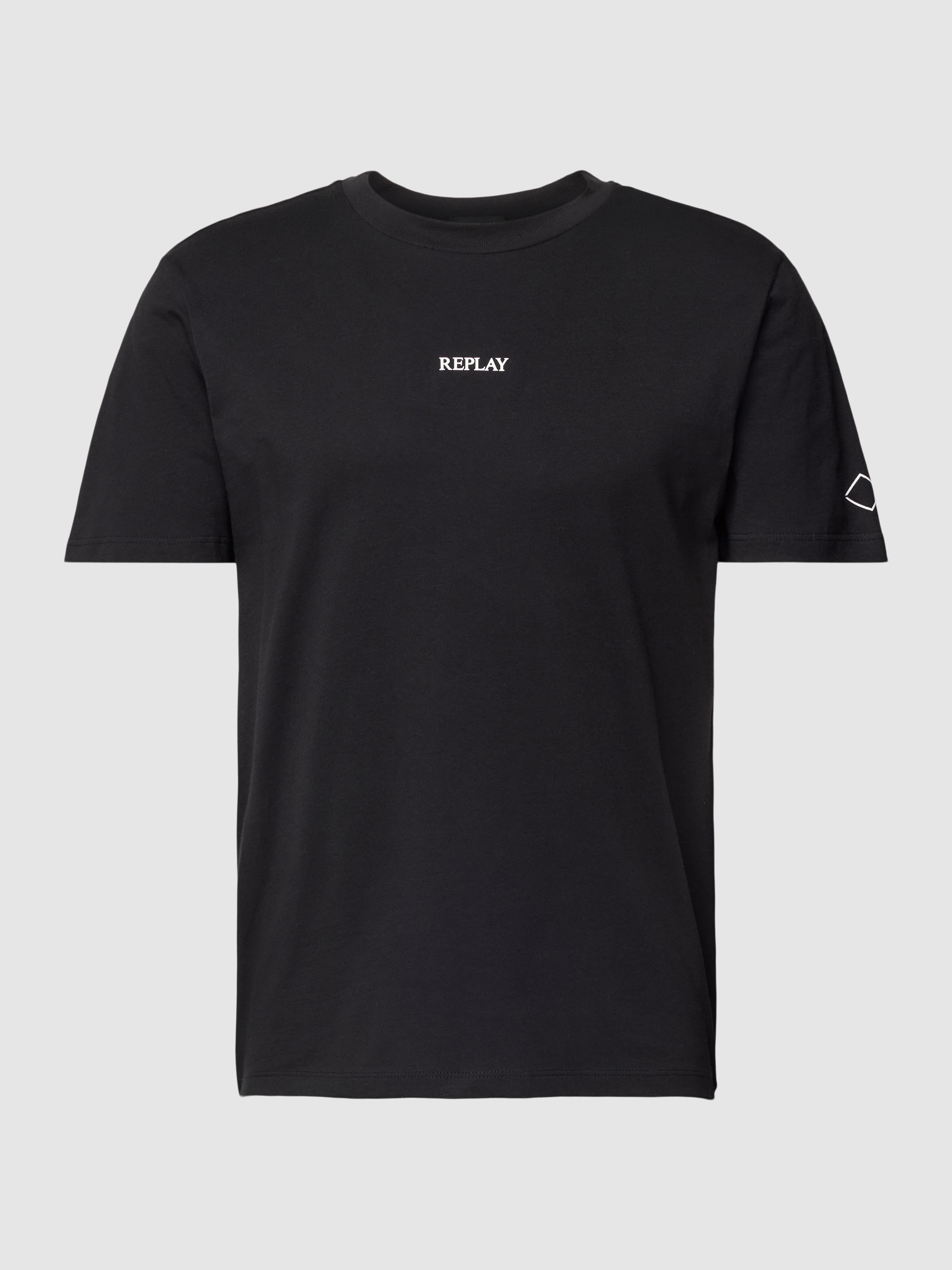 Replay T-Shirt mit Label-Print (anthrazit) online kaufen
