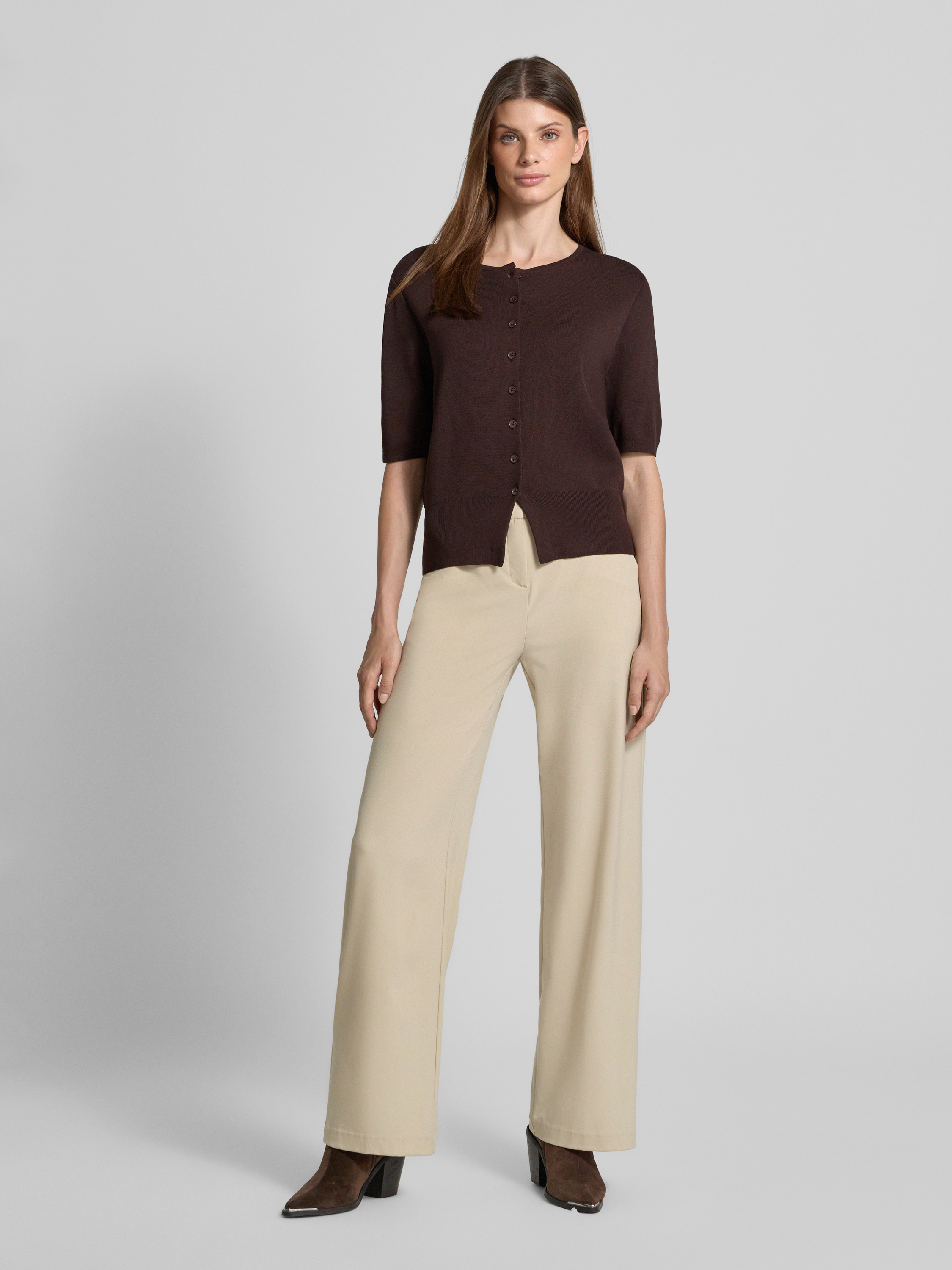 Someday Gebreid jack van viscosemix met 3/4-mouwen, model 'Tinala' in ...