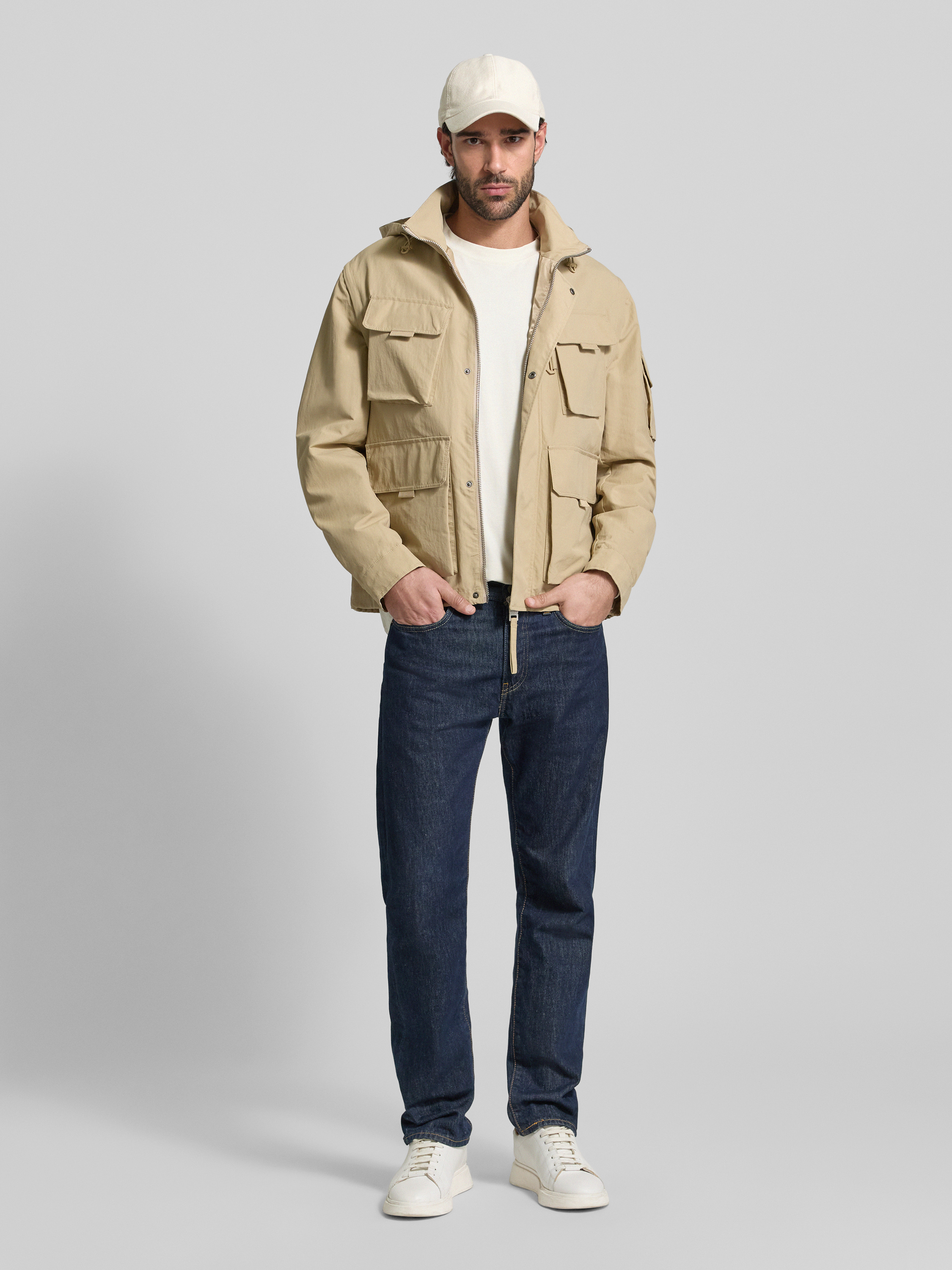 HUGO Oversized functioneel jack met afneembare capuchon, model ...