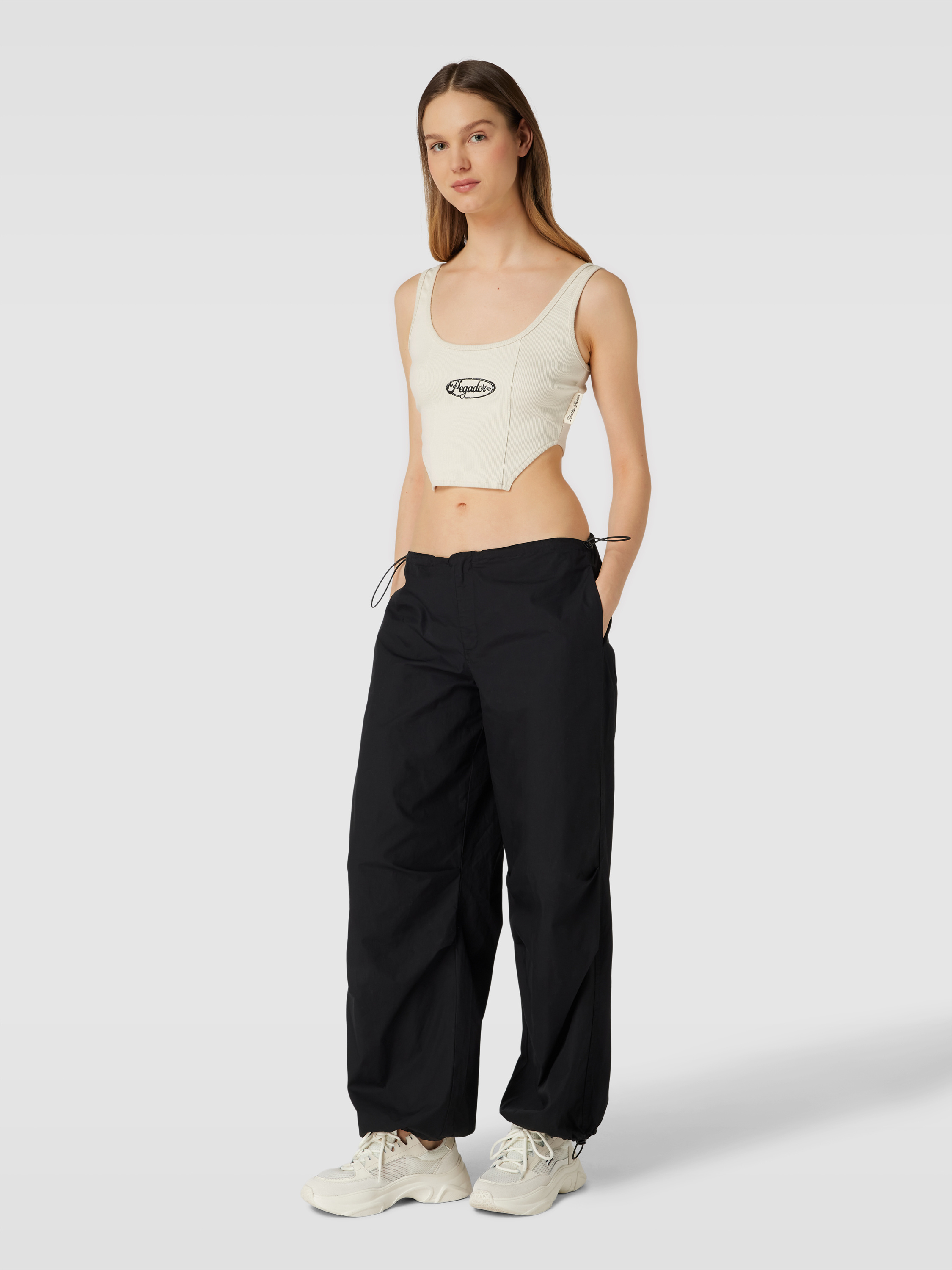 Pegador Korte top met fijnrib, model 'Buena' in ecru online kopen | P&C