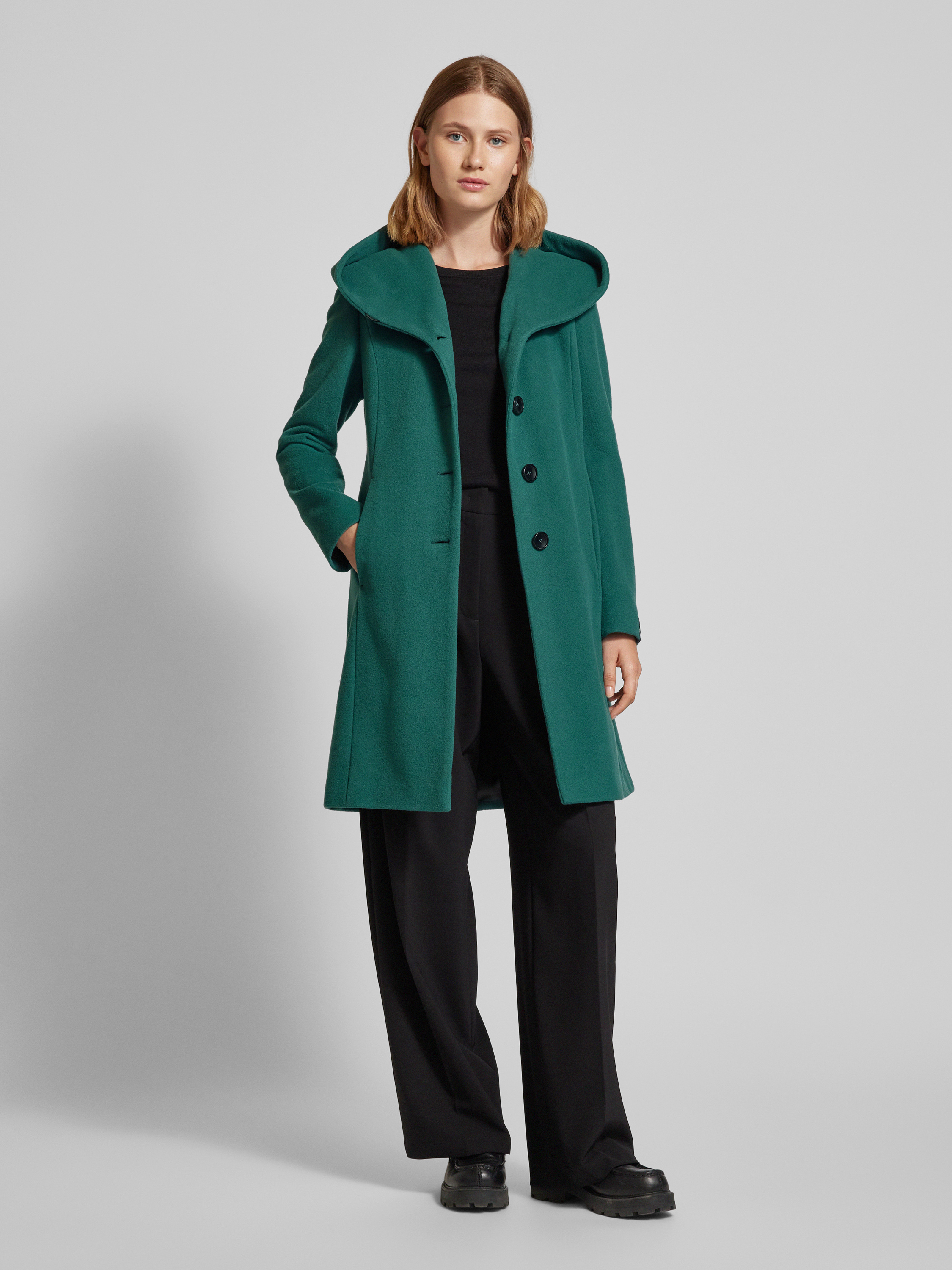 Milo Coats Mantel mit Kapuze Modell 'Bella' (gruen) online kaufen