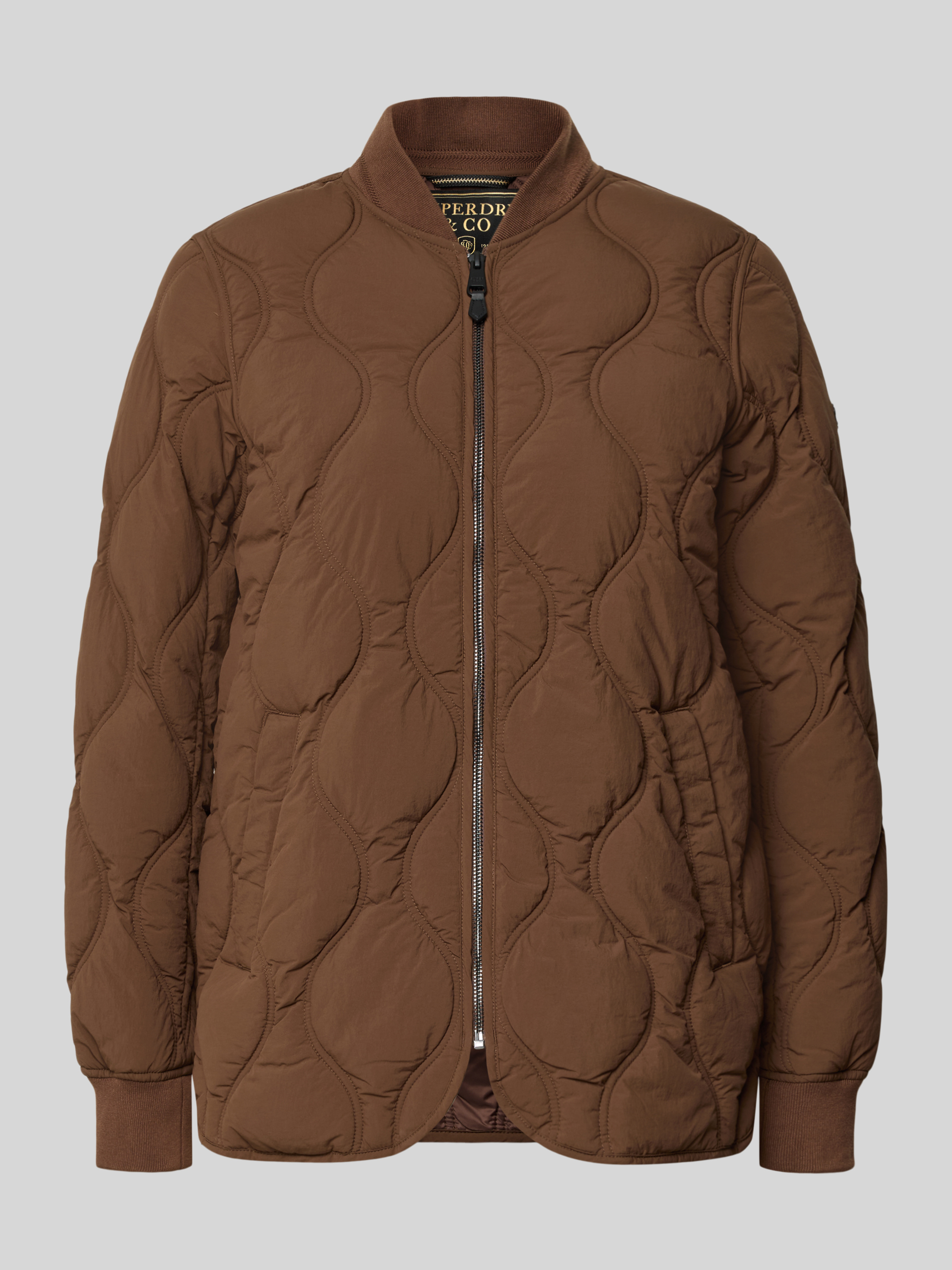 Kup online Superdry kurtka pikowana ze stójką i wpuszczanymi ...