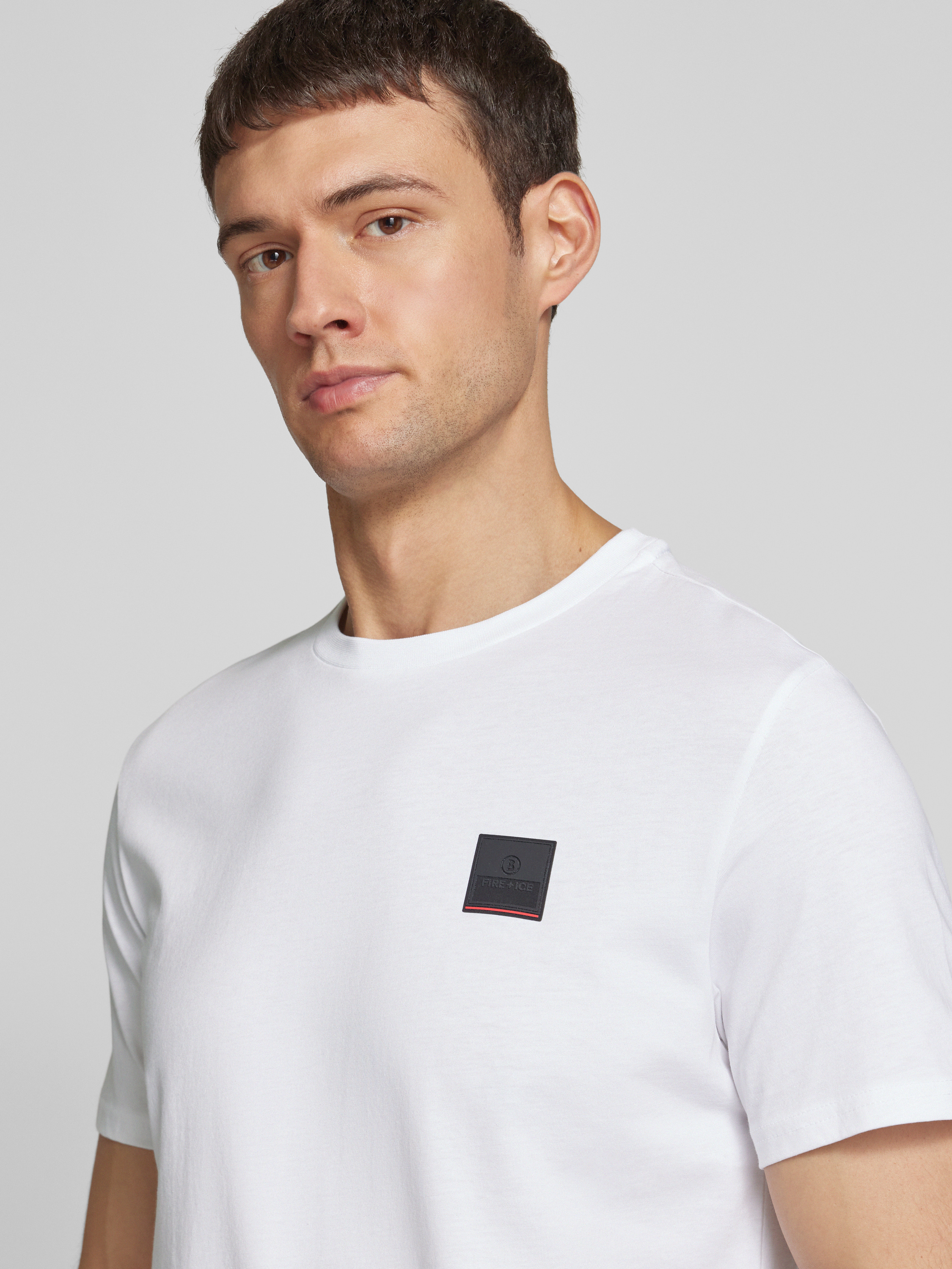 FIRE + ICE T-Shirt mit Label-Detail Modell 'VITO' (weiss) online kaufen