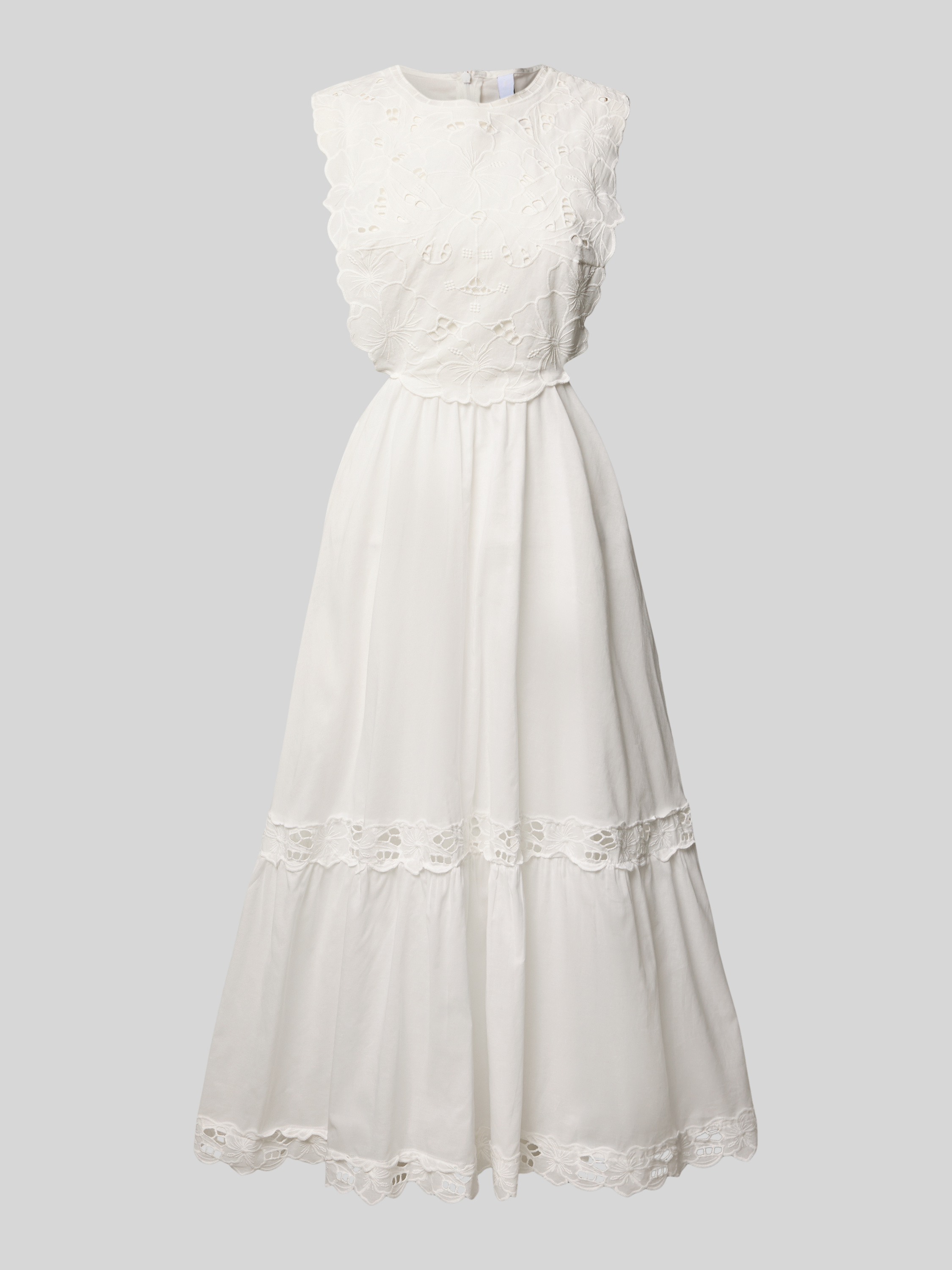 Mango Midikleid mit Lochstickerei Modell 'OCEAN' (offwhite) online kaufen