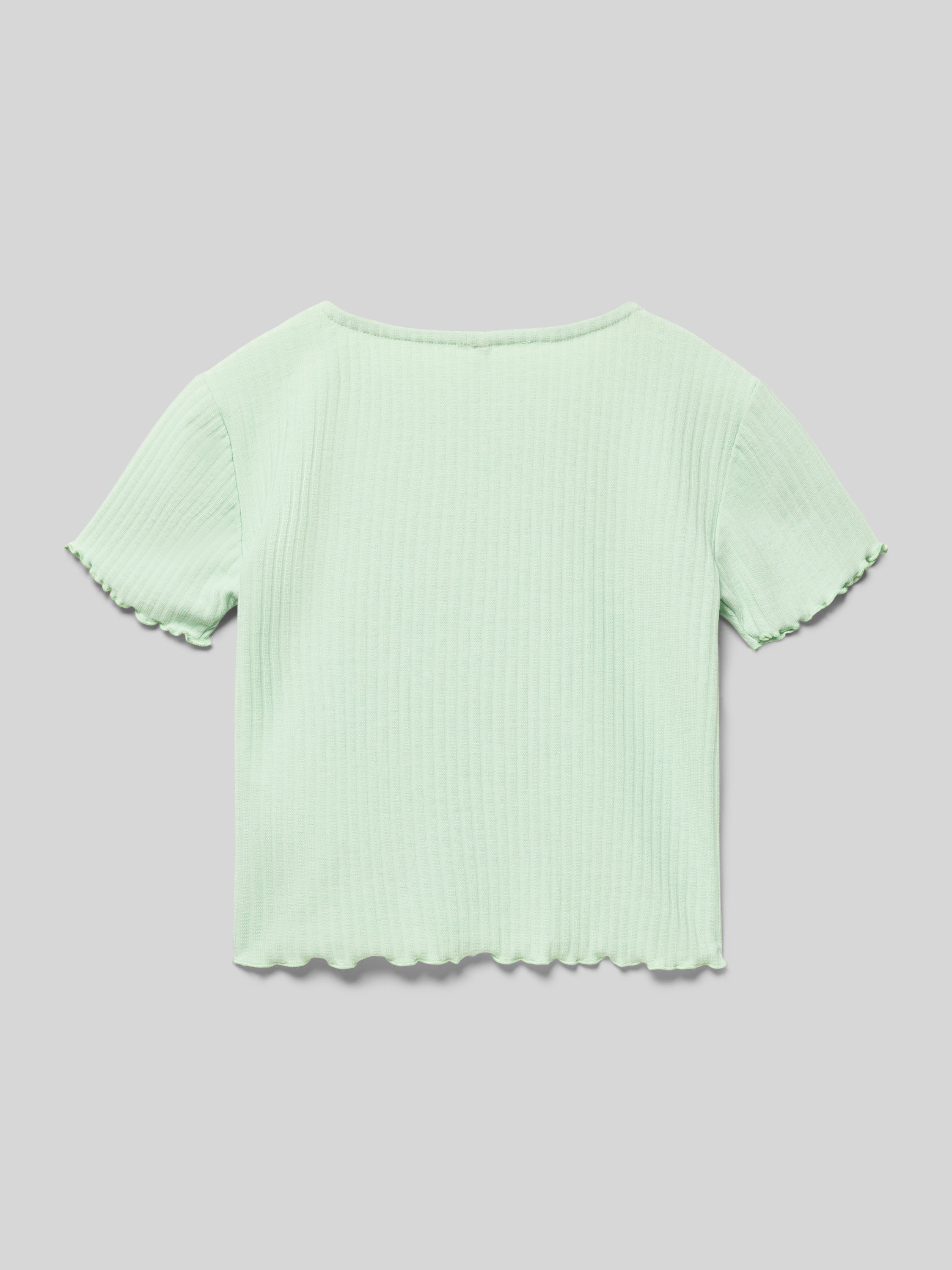 Only regular fit T-shirt met viscose model 'KONELLA' in mintgroen ...