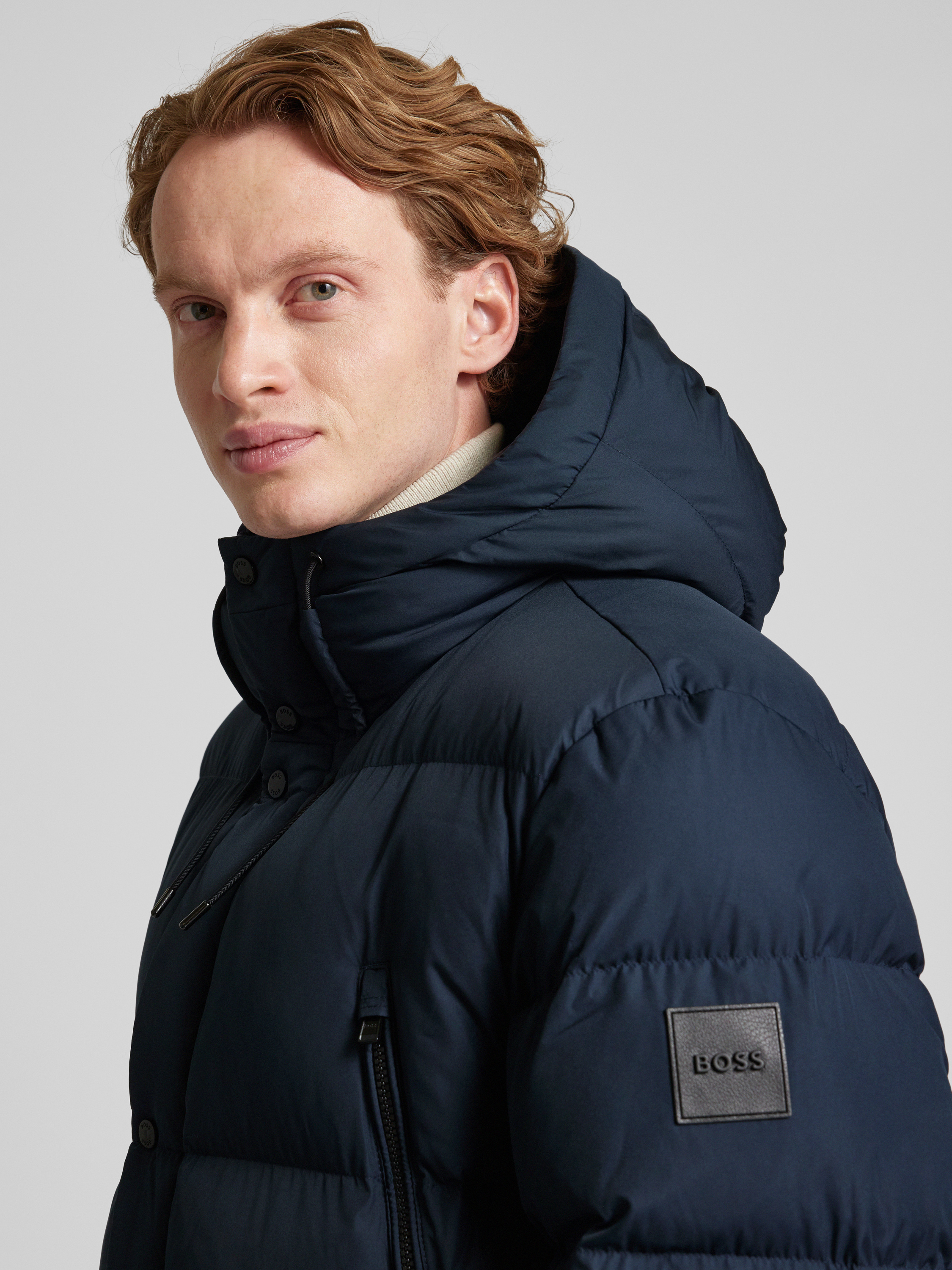 BOSS Steppjacke in Überlänge Modell 'Condolo' (marine) online kaufen