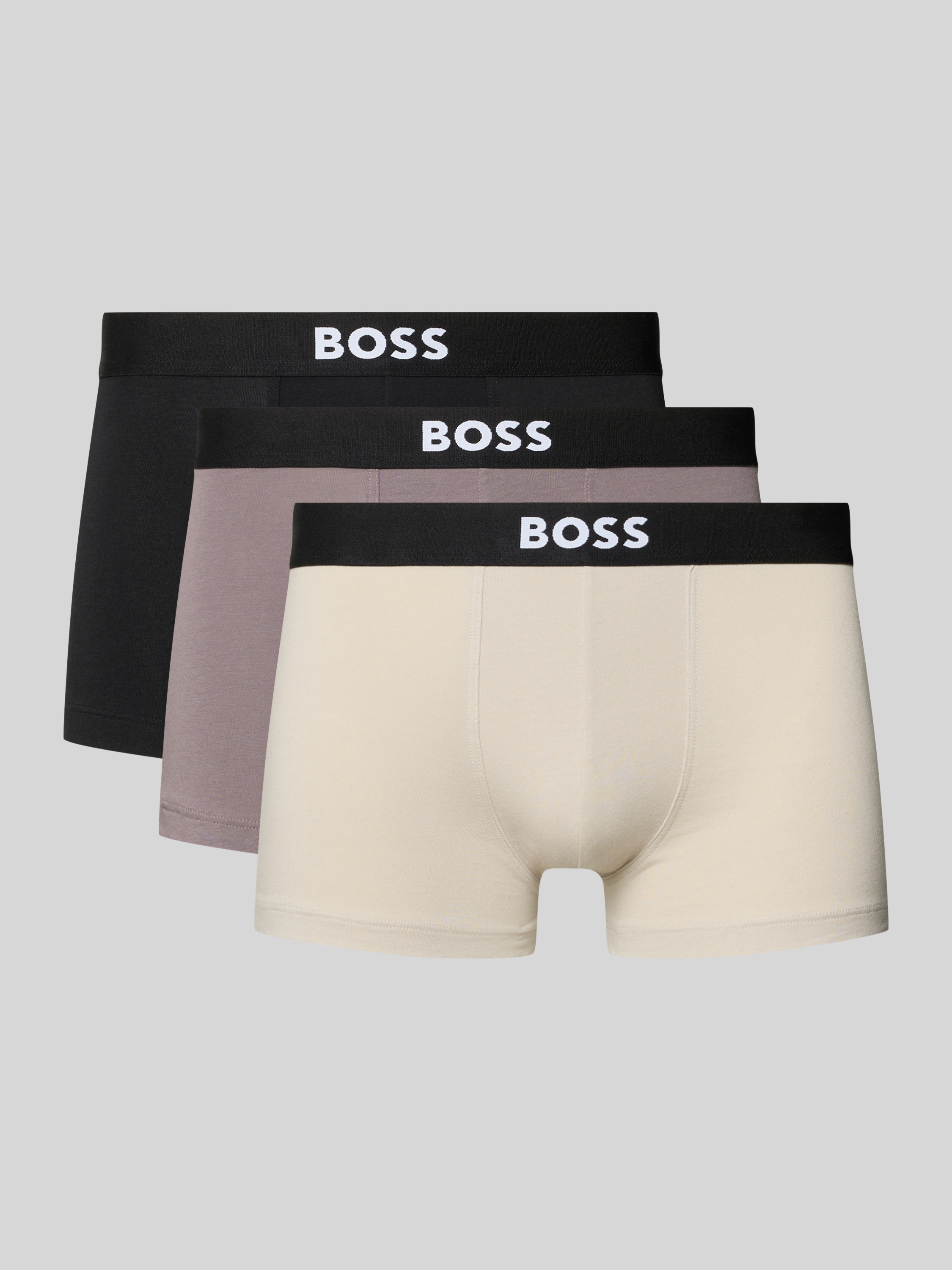 BOSS Trunks aus Baumwoll-Mix im 3er-Pack (mittelgrau) online kaufen