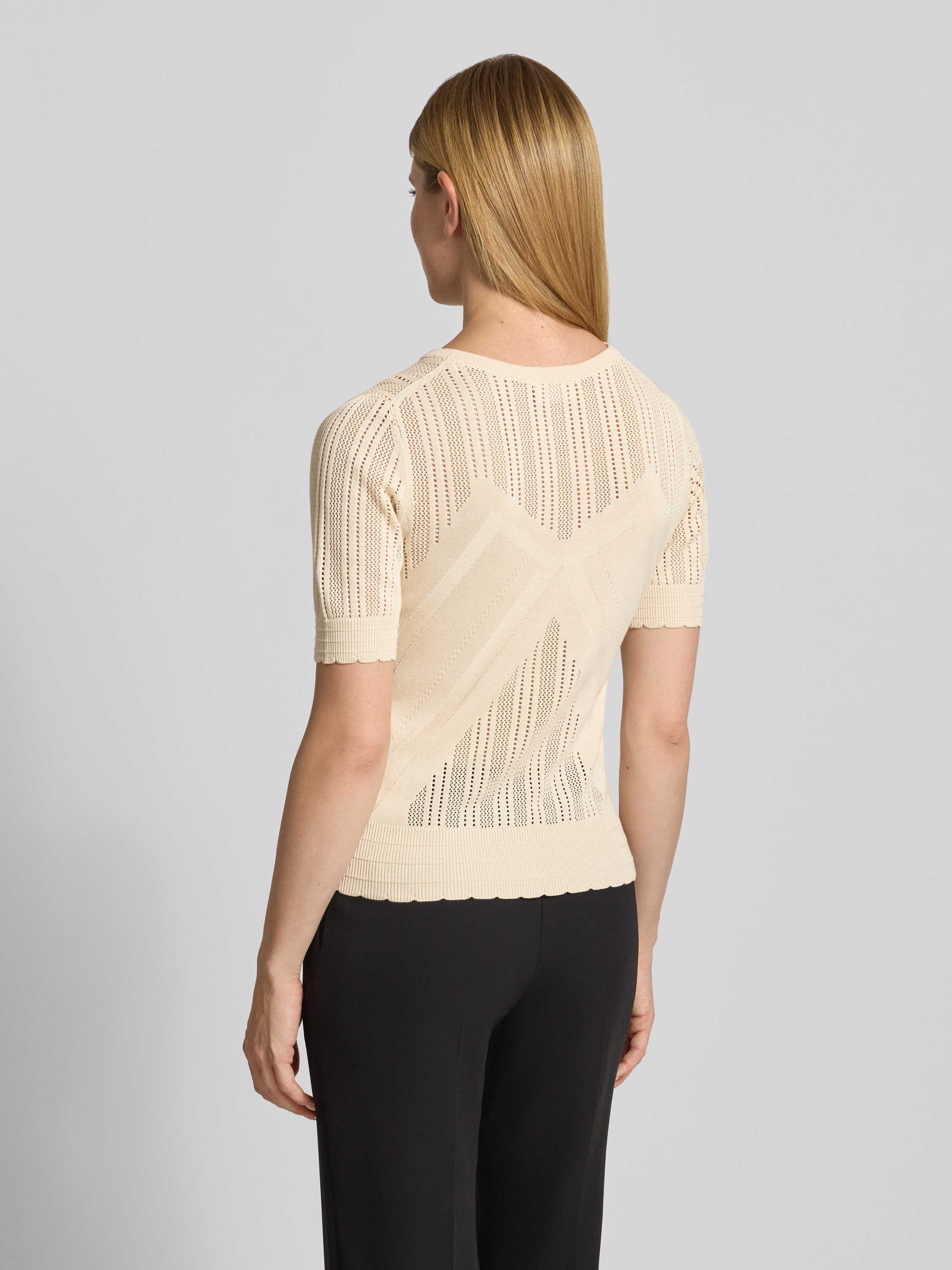 Jake*s Collection regular fit T-shirt in brei-look in ecru online kopen ...