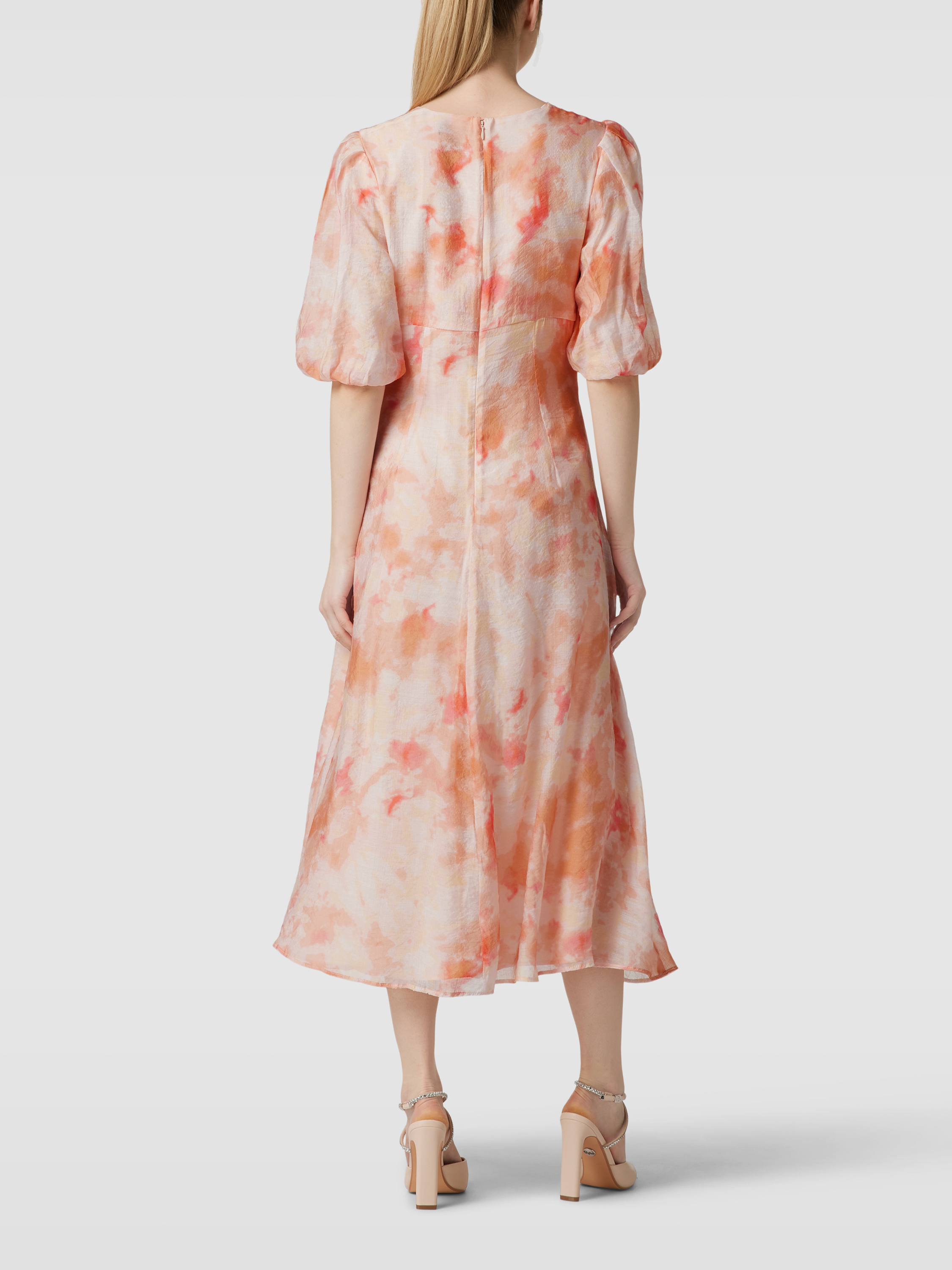 Bardot Midi-jurk in batiklook, model 'FARLOW' in abrikoos online kopen ...