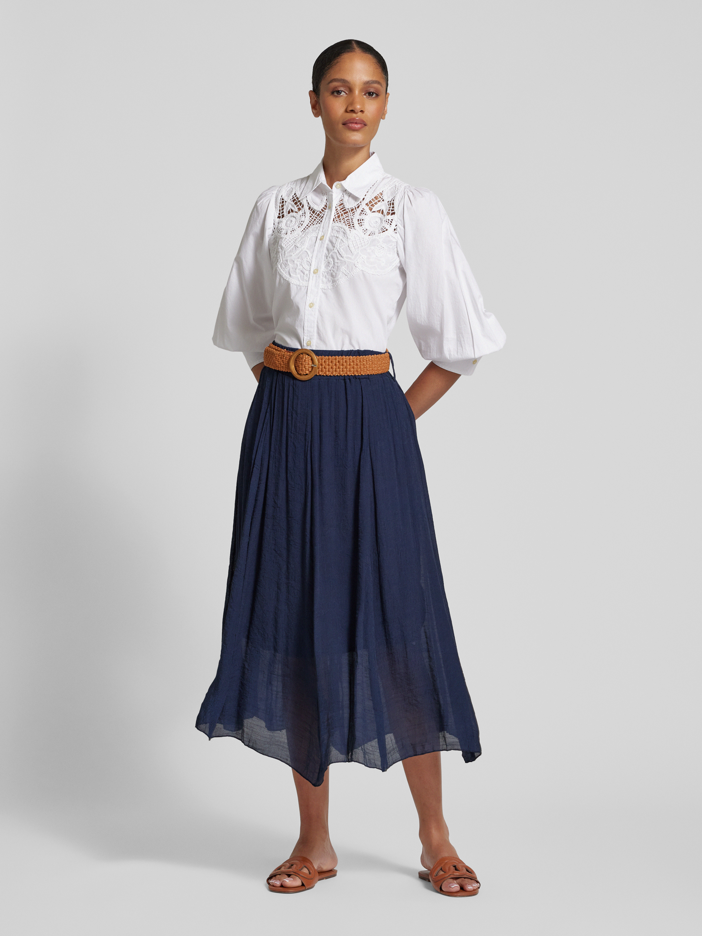 Kup online Apricot Spódnica midi z paskiem (granatowy)