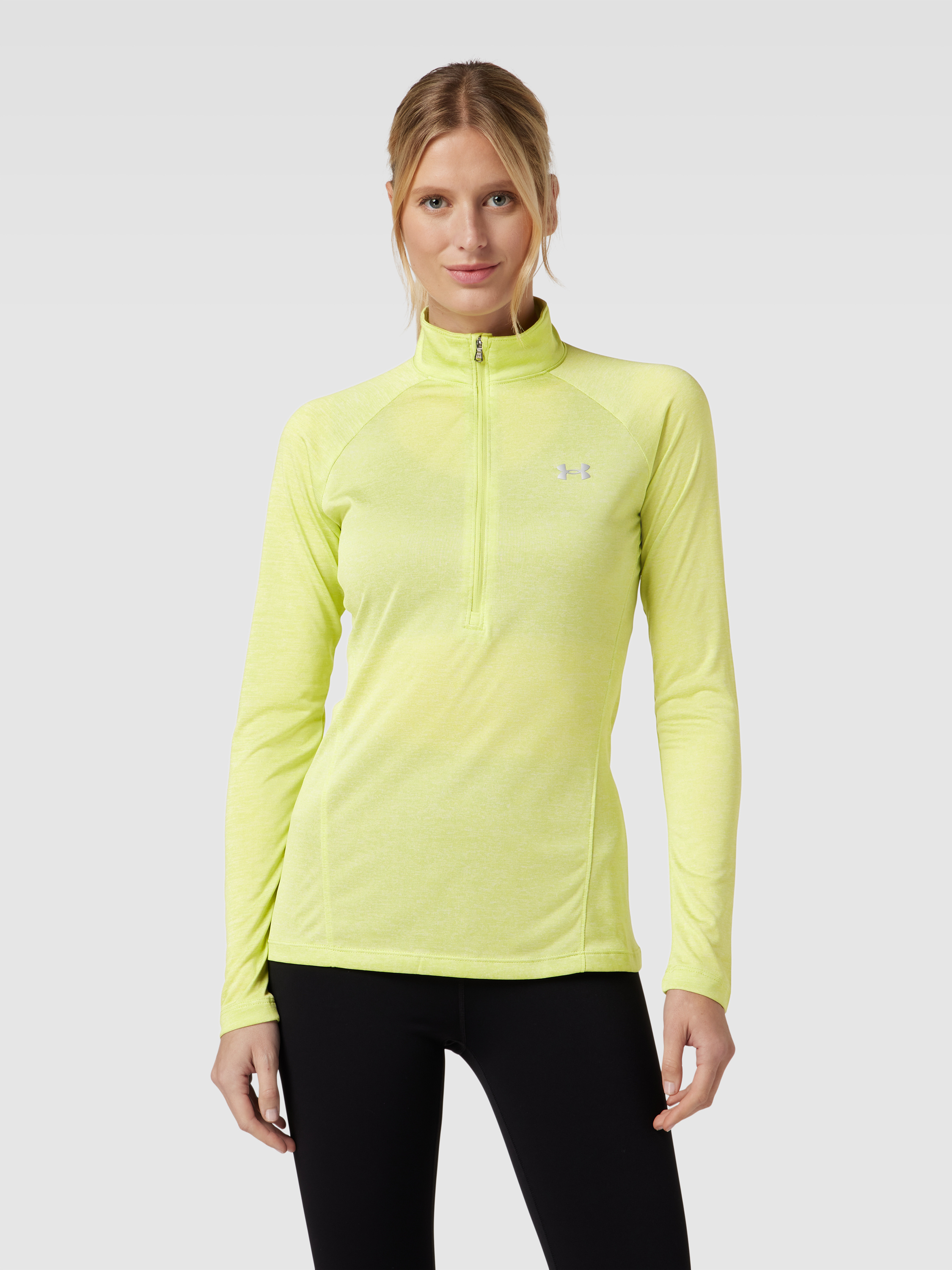 Under Armour Shirt met lange mouwen en schipperskraag, model 'Tech' in mosterdgeel online kopen ...