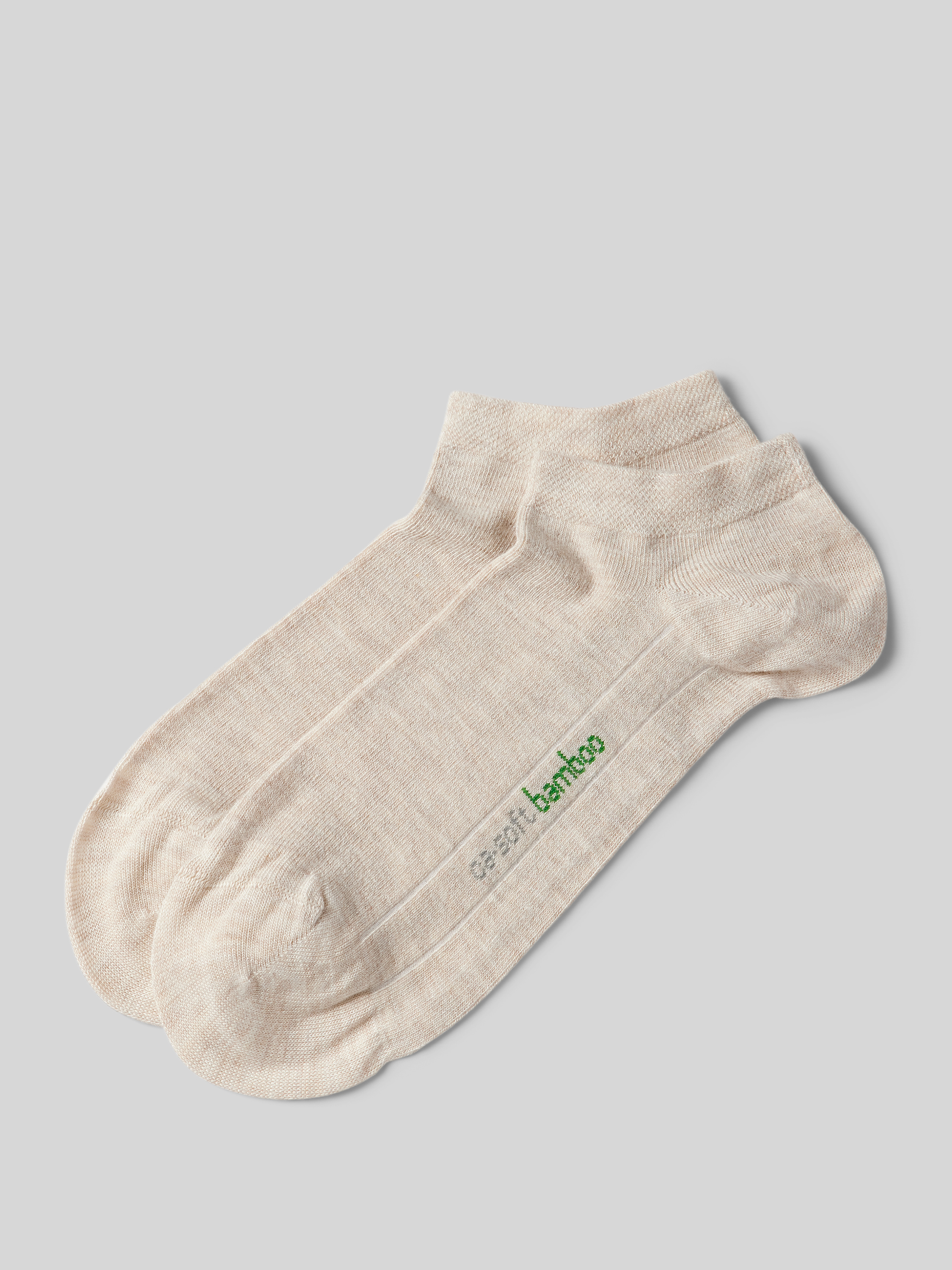 camano Sneakersocken mit Label-Stitching Modell 'Bamboo' im 2er-Pack ...