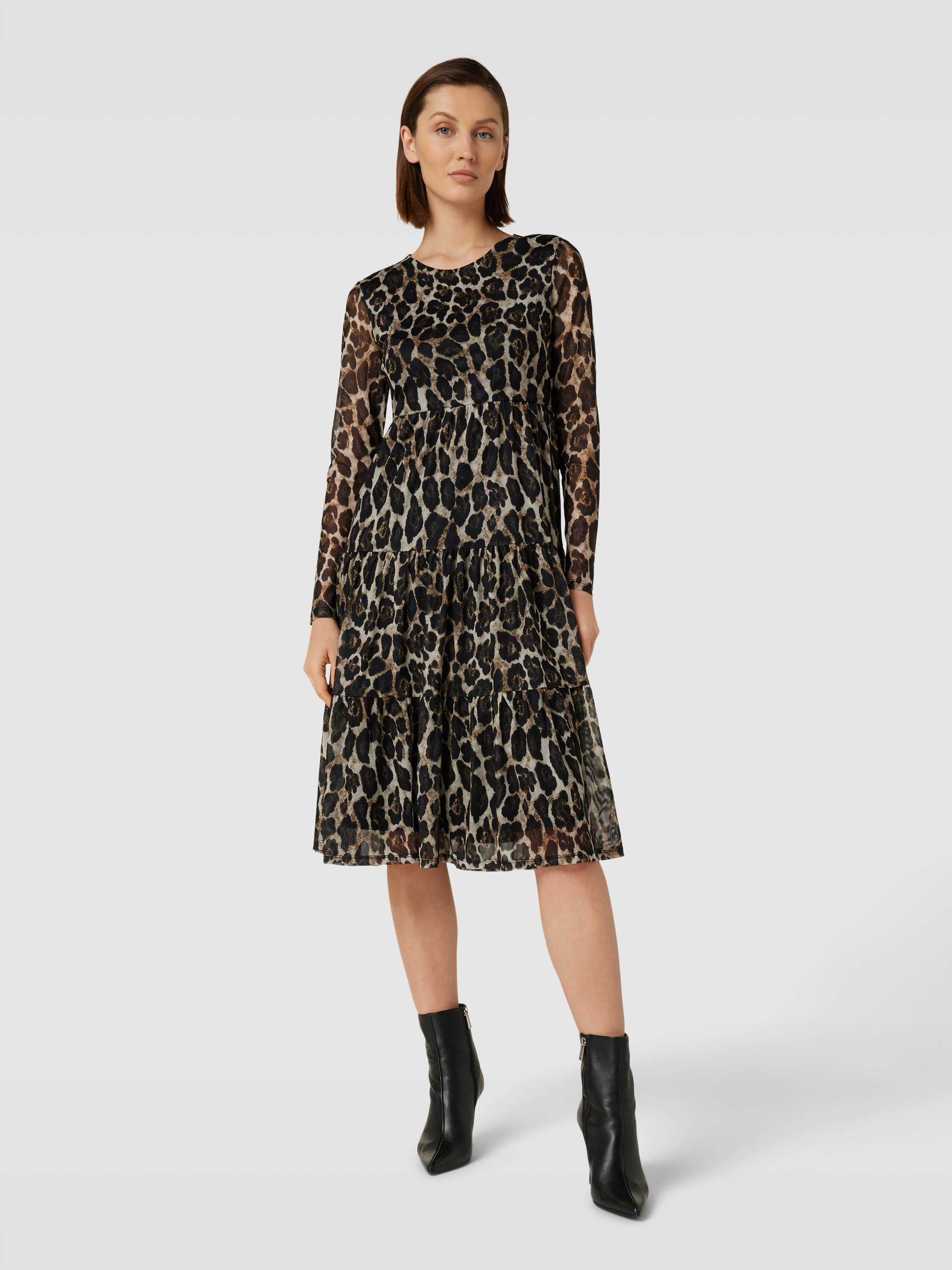 Vila Midikleid im Stufen-Look (black) online kaufen