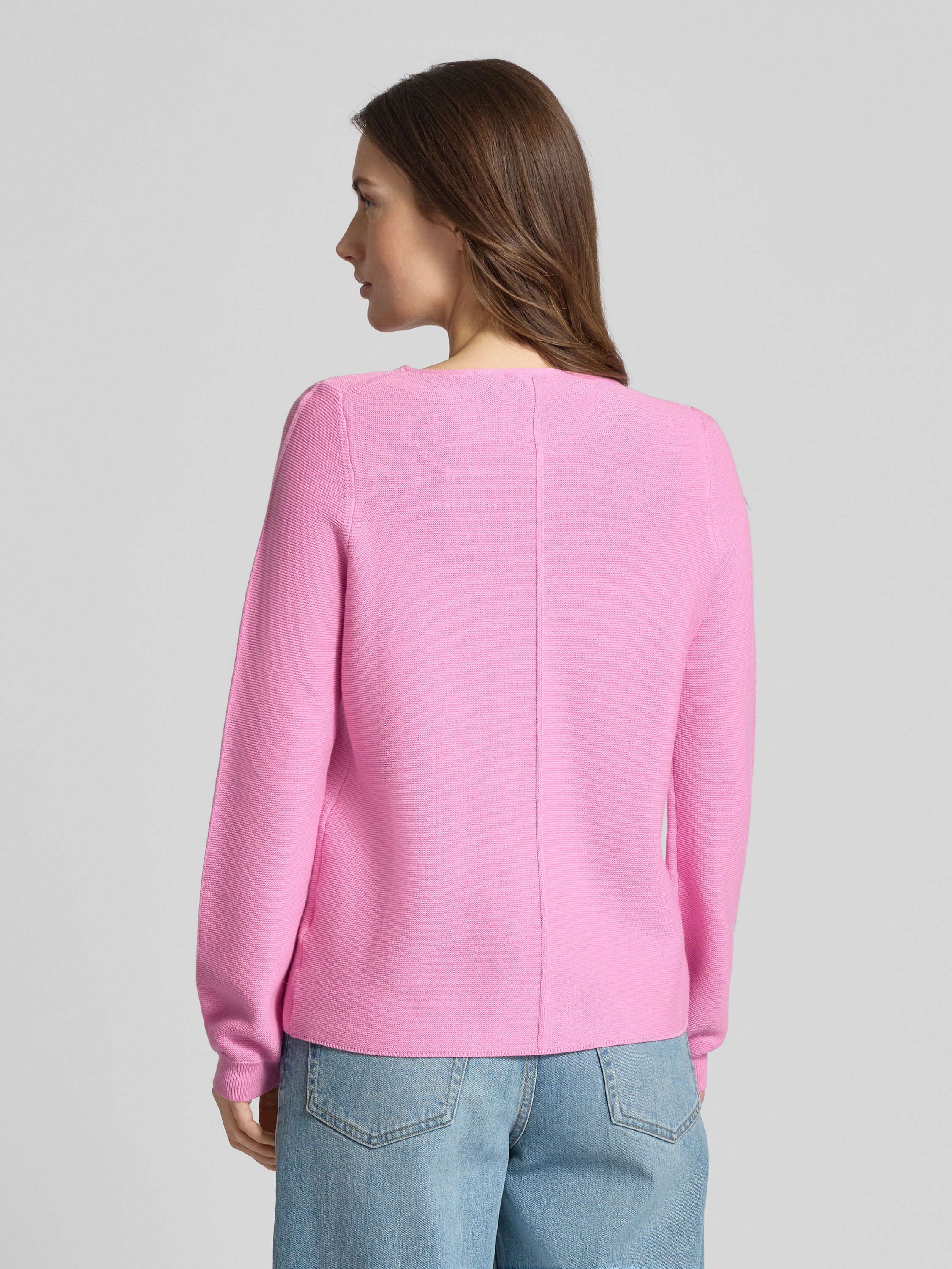 Christian Berg Woman Regular fit pullover met structuurmotief in roze ...