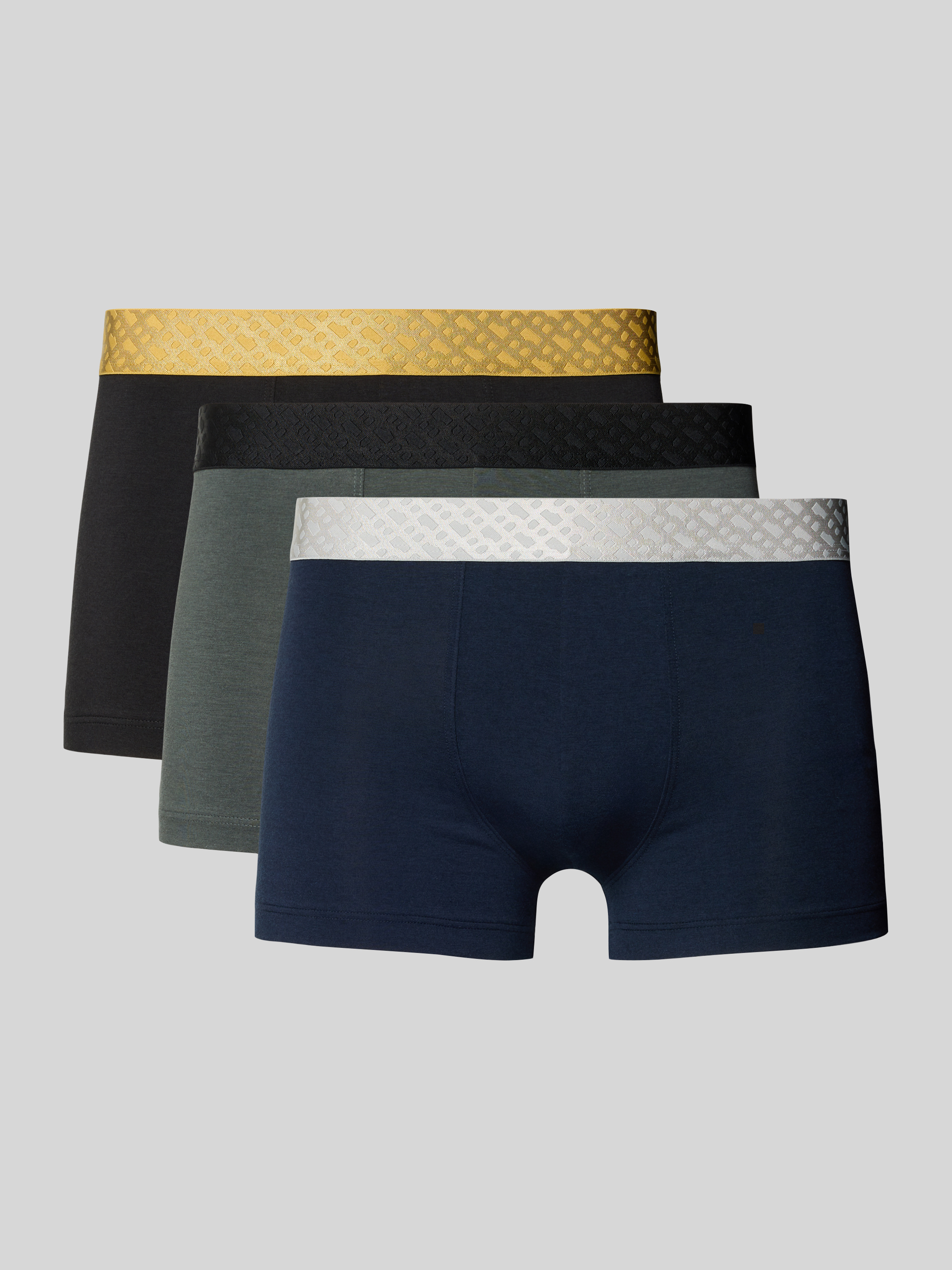 BOSS Trunks aus Baumwoll-Lyocell-Mix im 3er-Pack mit Geschenkbox (blau ...