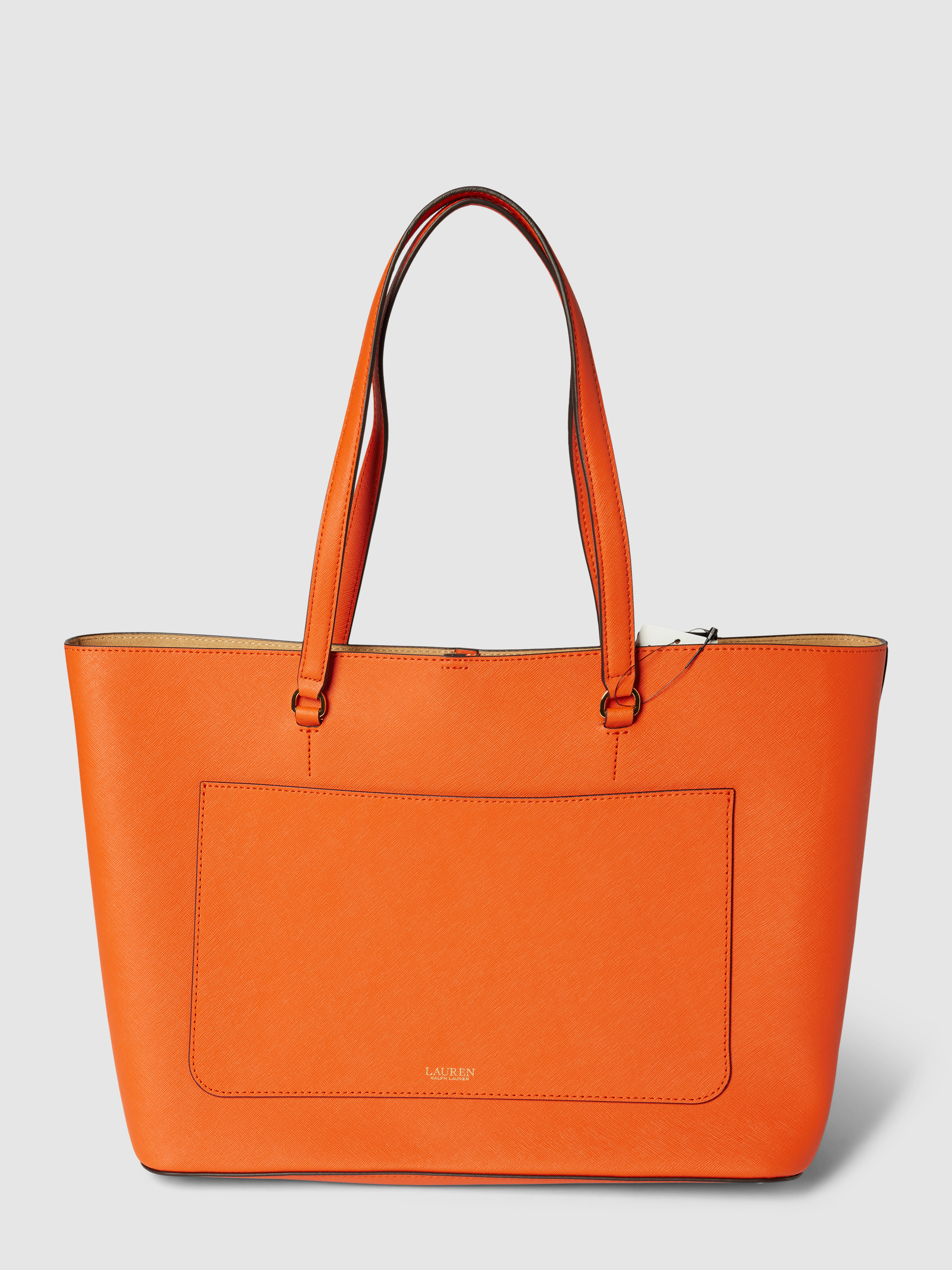 Lauren Ralph Lauren Shopper aus Leder mit Label-Detail (orange) online ...