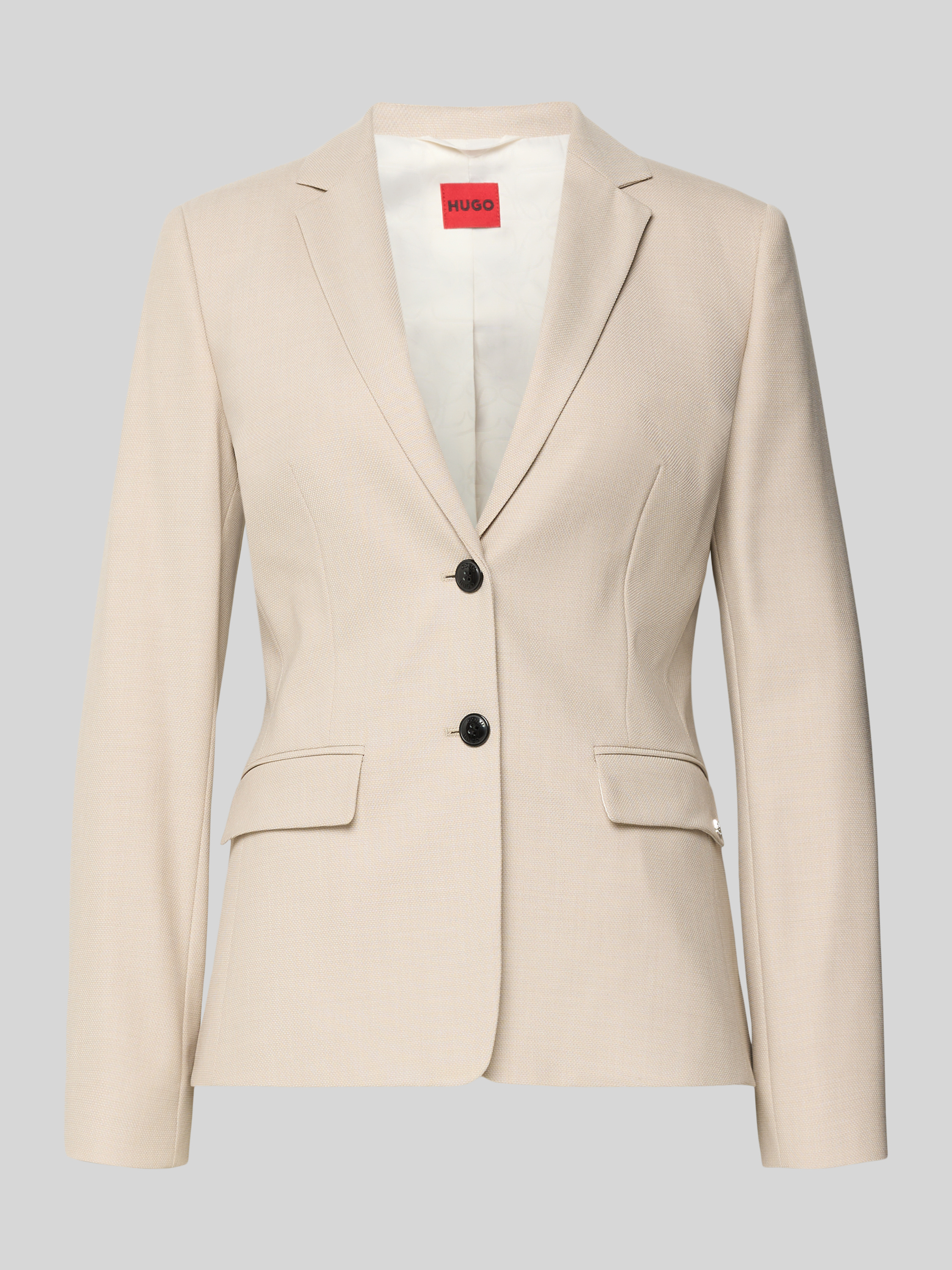 HUGO Slim fit lange blazer met viscose, model 'ADALAS' in zand online ...