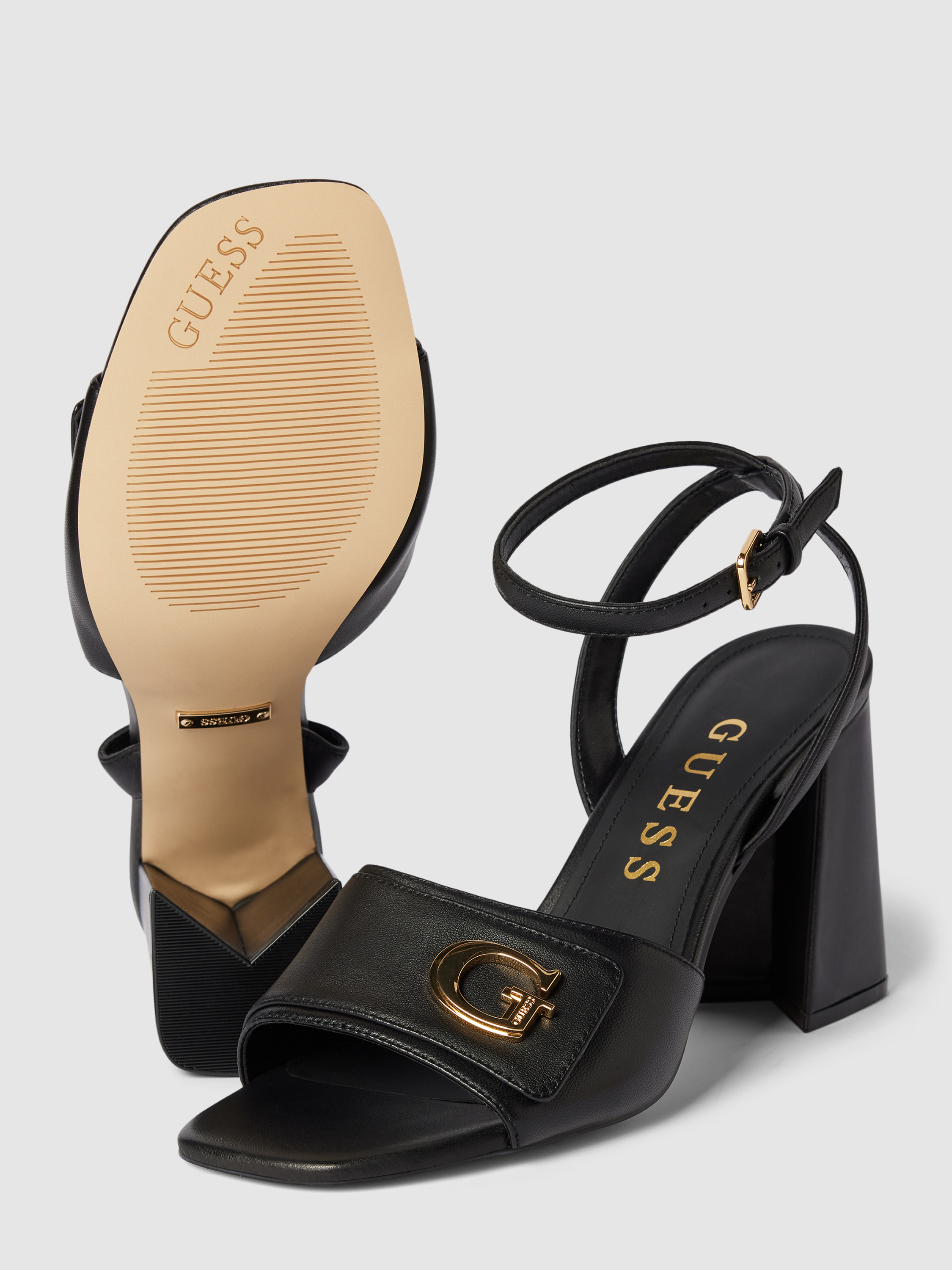 Guess High Heels mit Label-Detail Modell 'KERNARA' (black) online kaufen