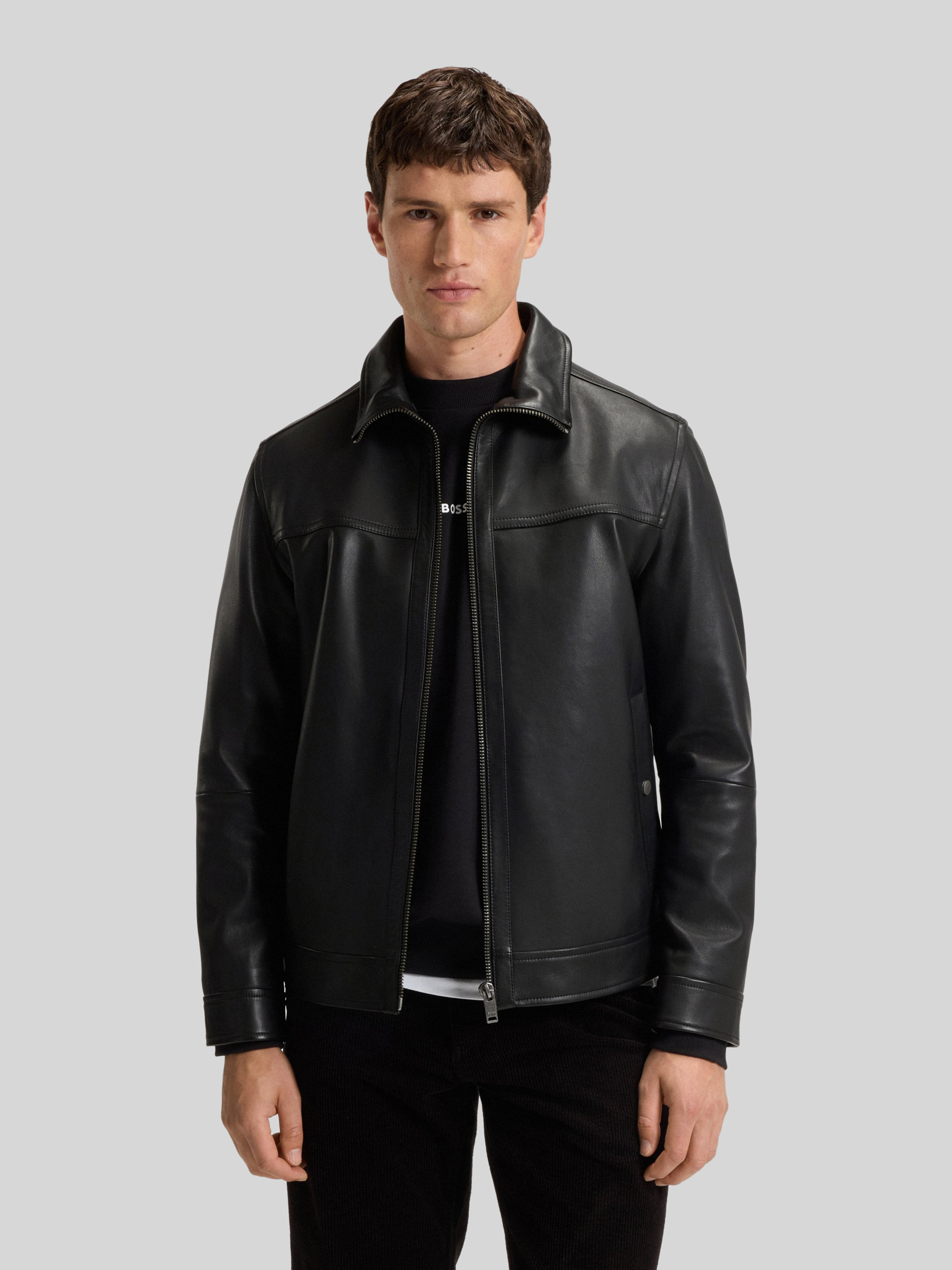 Boss Orange Lederjacke Herren