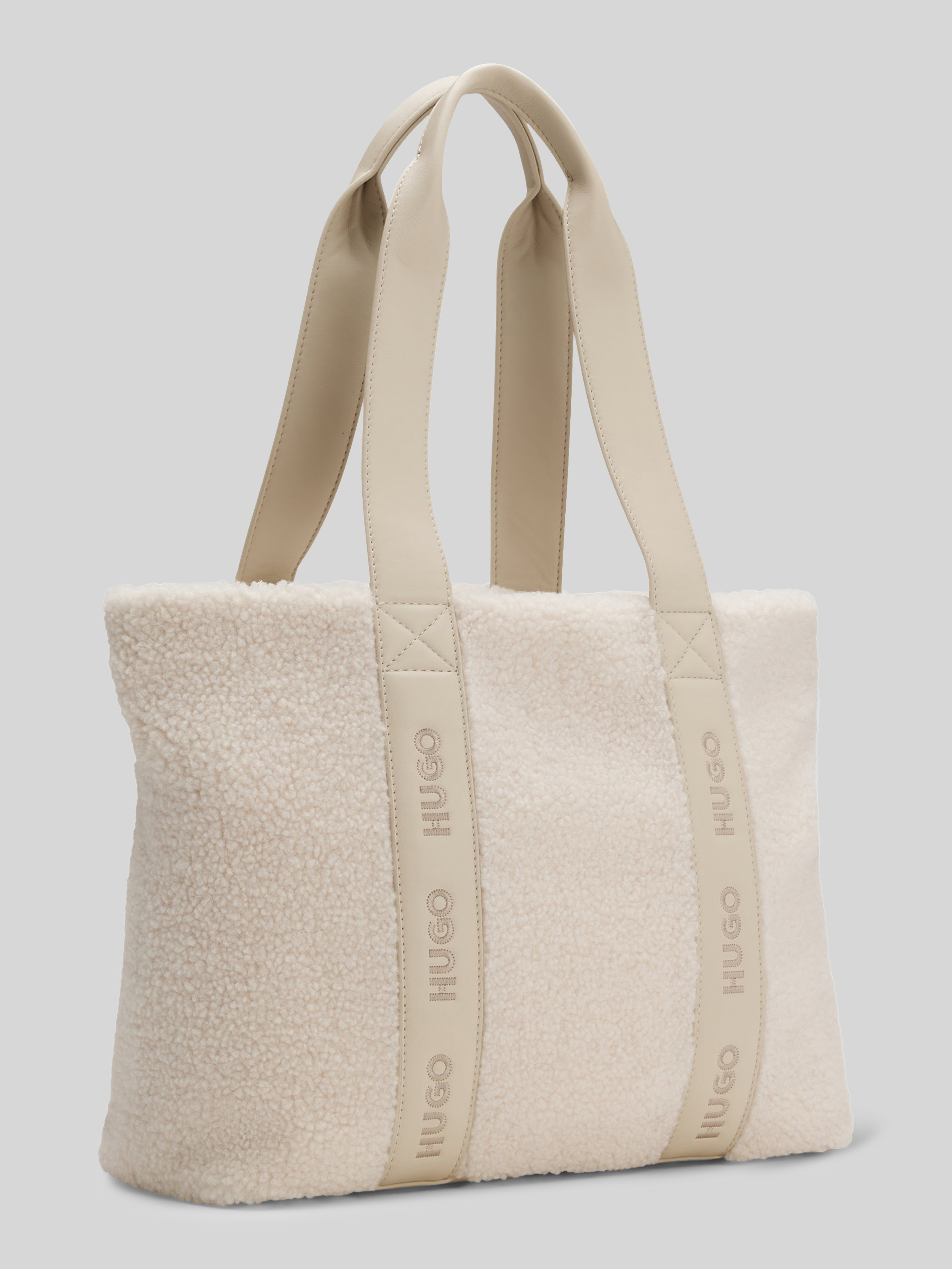 Kup online HUGO Torba shopper z paskiem z logo (écru)