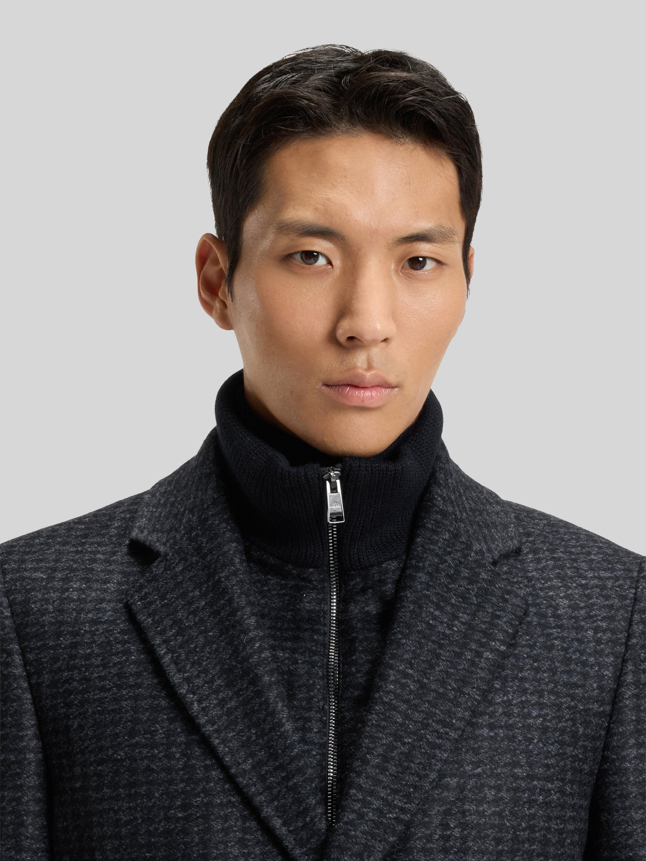 BOSS Slim Fit Mantel mit Schurwoll-Anteil Modell 'H-HYDE-J-BIB-PAD-254 ...