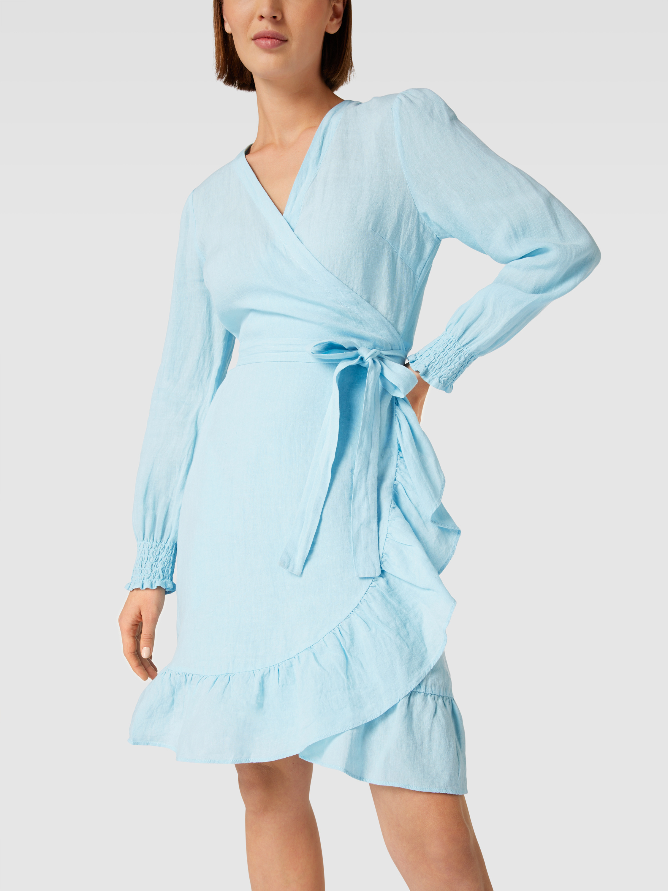 Part Two Wickelkleid mit Volantsaum (hellblau) online kaufen