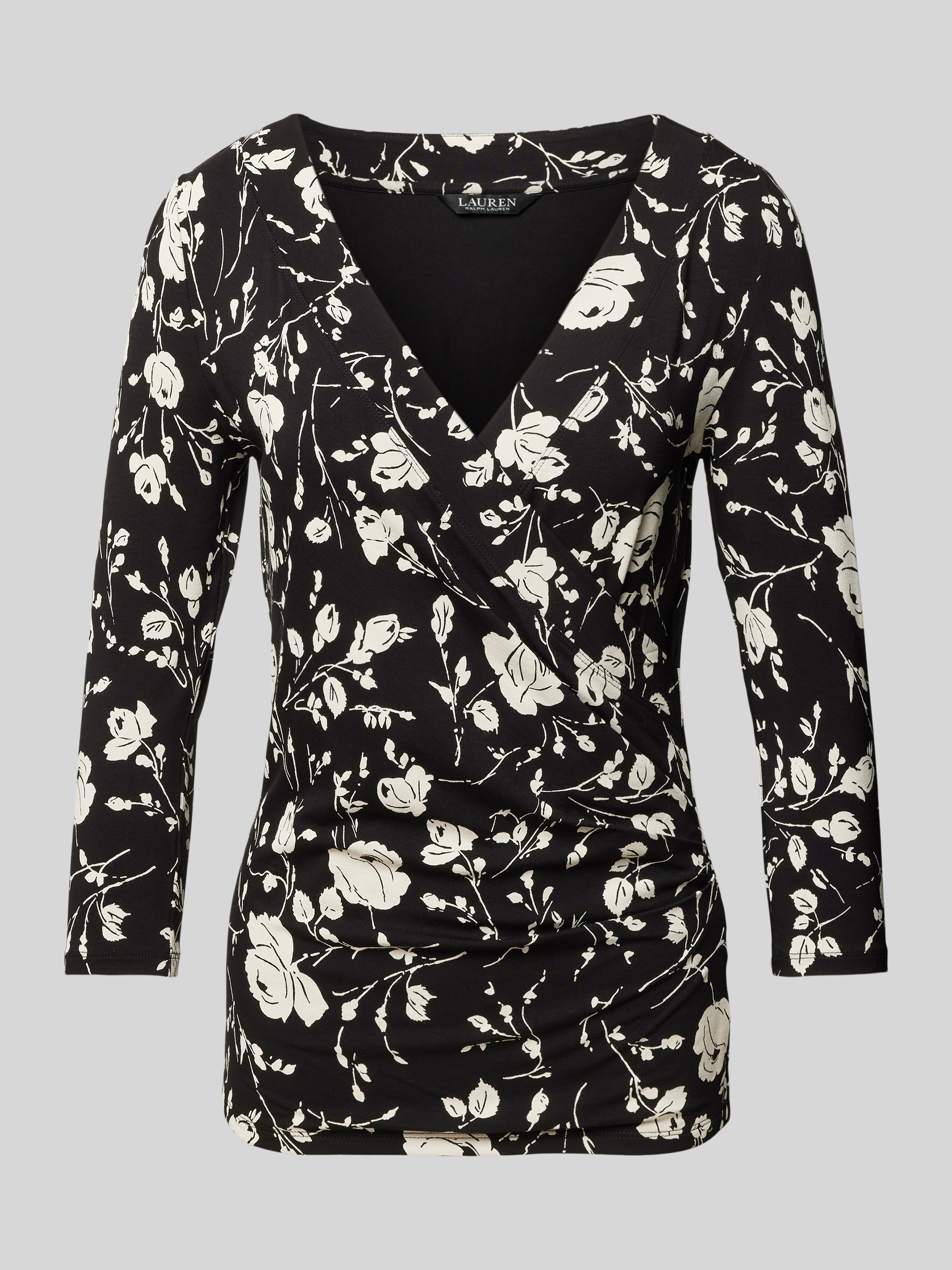 Lauren Ralph Lauren T-Shirt mit V-Ausschnitt Modell 'ALAYJA' (black ...