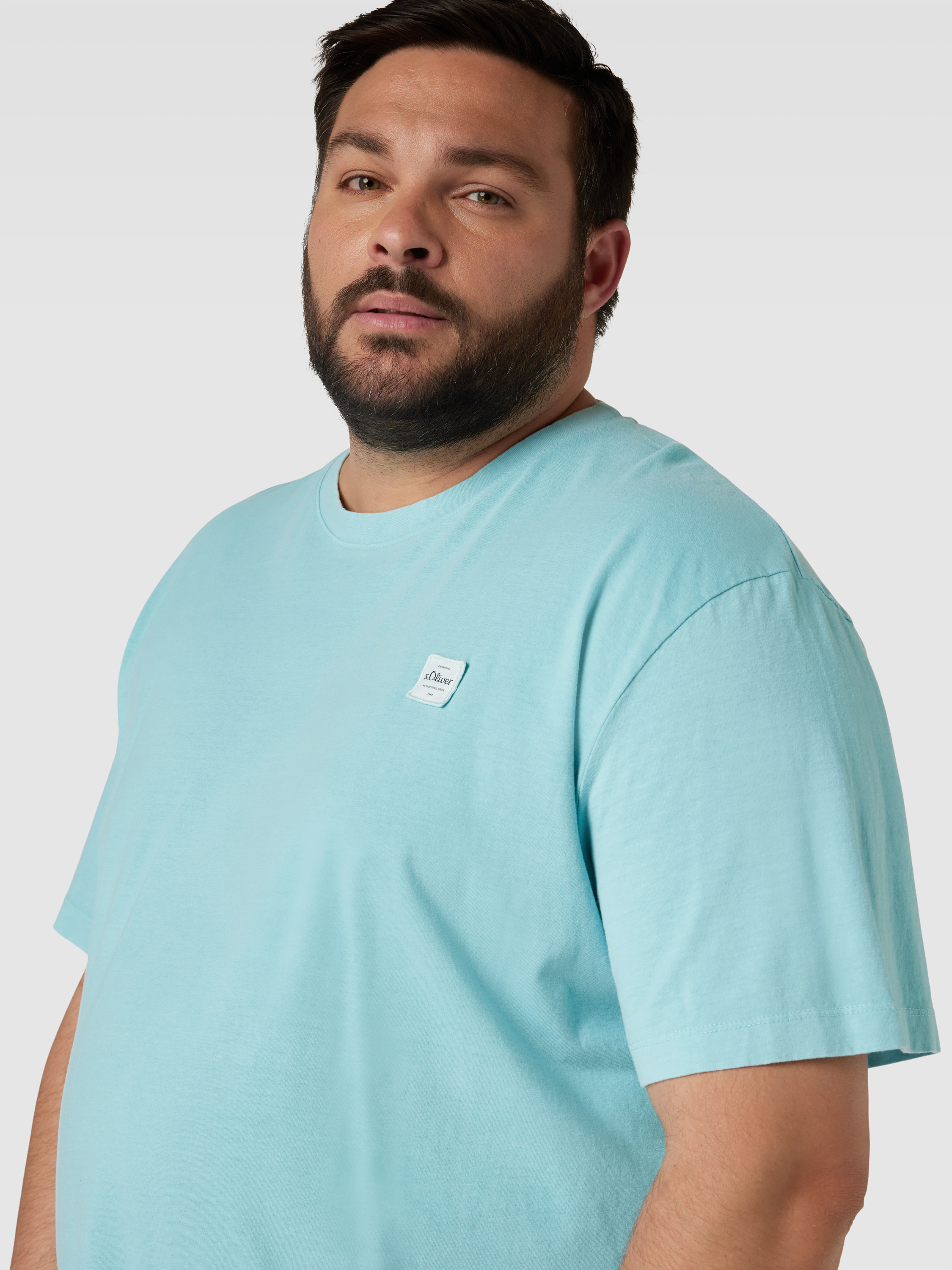 S.Oliver Plus PLUS SIZE T-Shirt mit Label-Patch (mint) online kaufen
