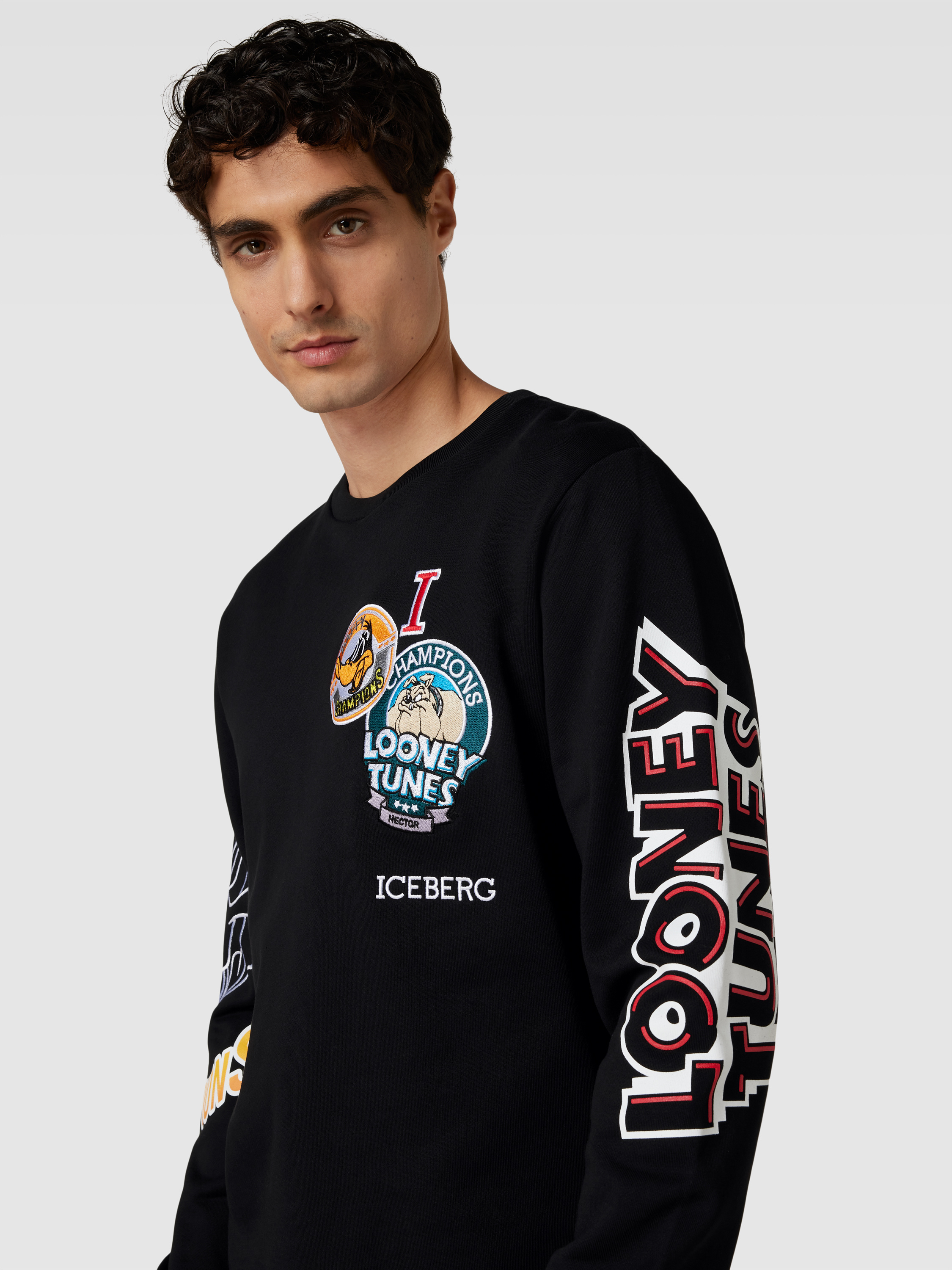 Iceberg Sweatshirt met Looney Tunes®-details in zwart online kopen | P&C