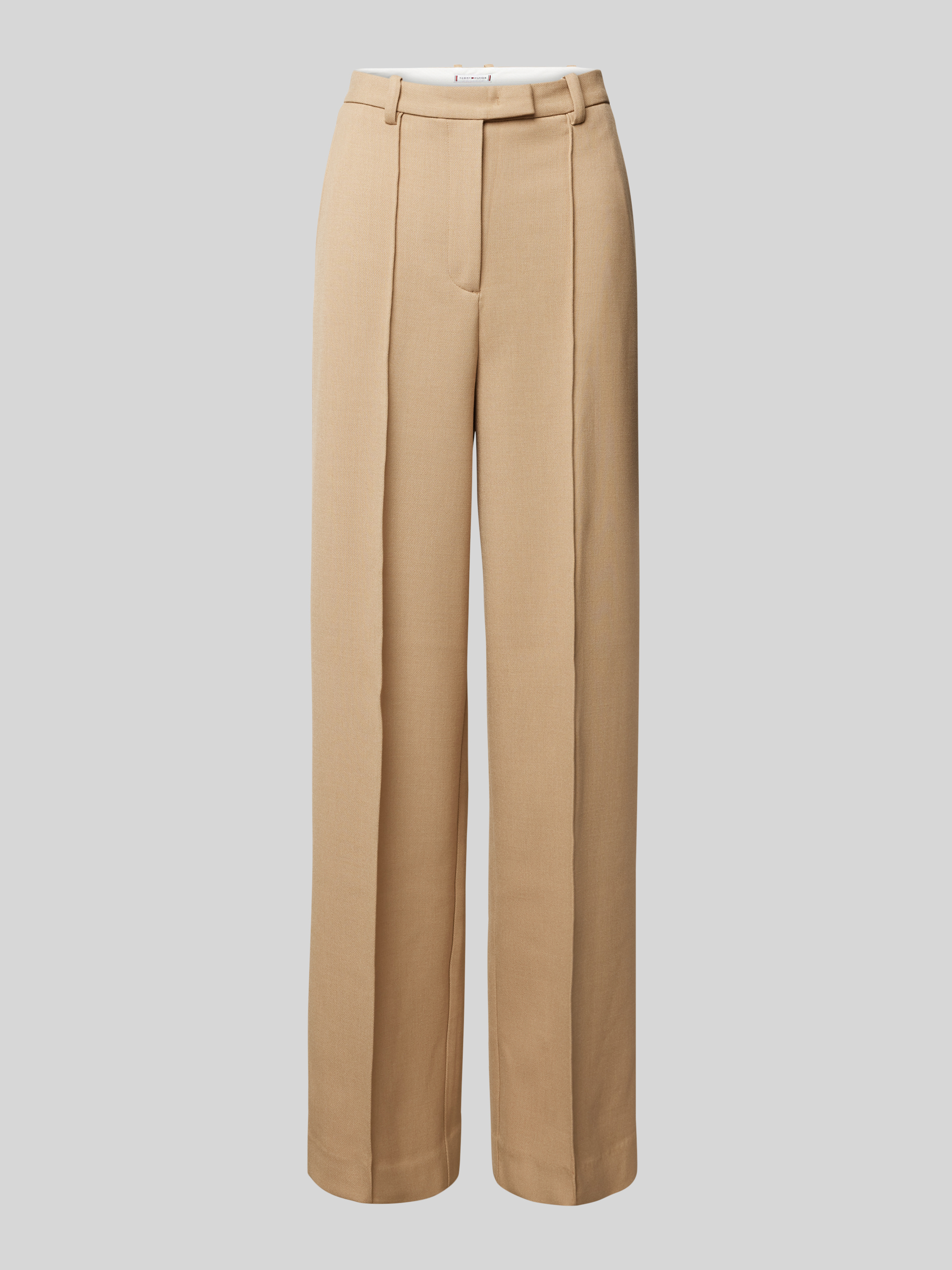 Tommy Hilfiger Straight leg stoffen broek met vaste persplooien in ...