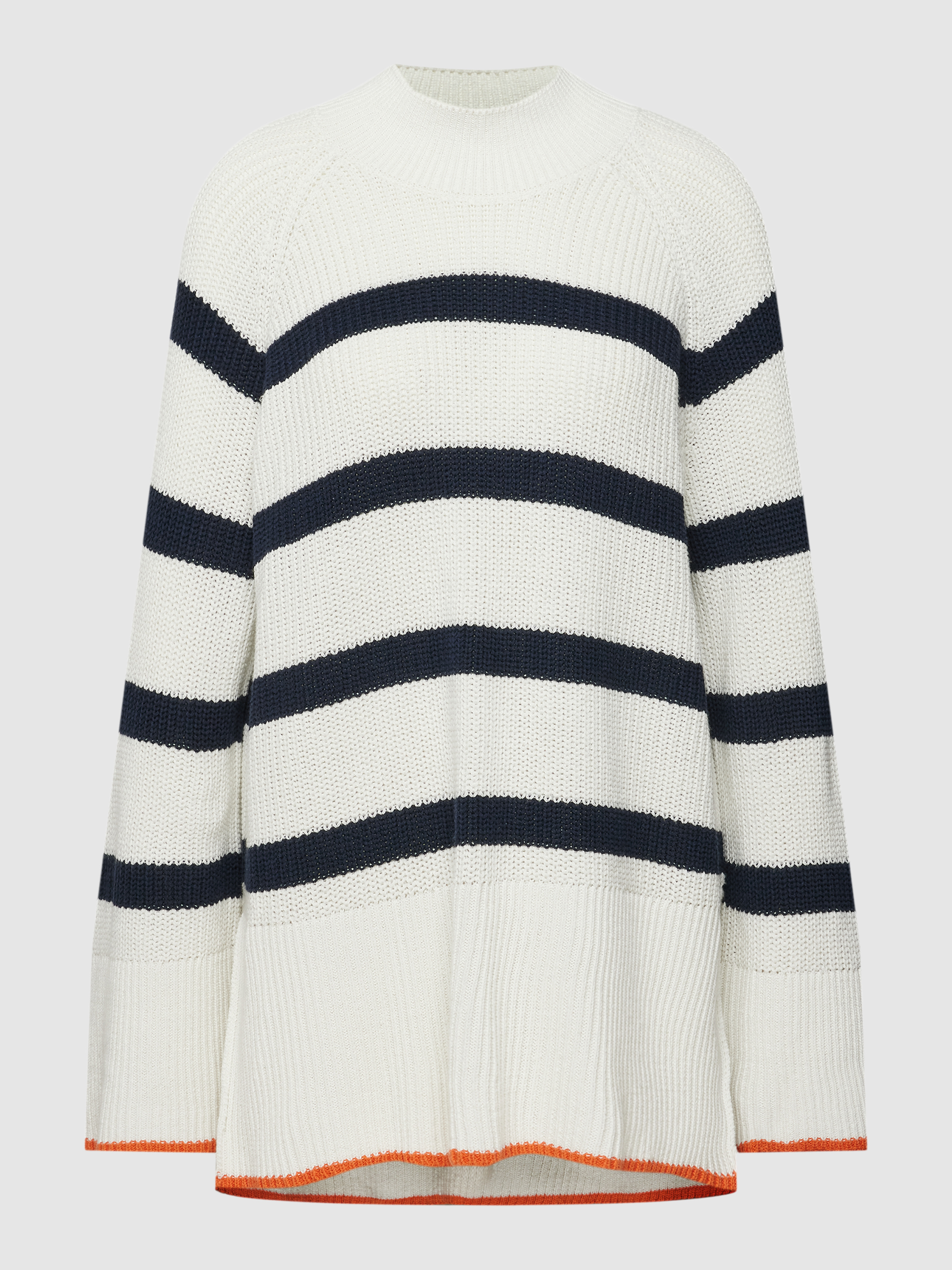 Pieces Gebreide pullover met streepmotief, model 'BAIA' in offwhite ...