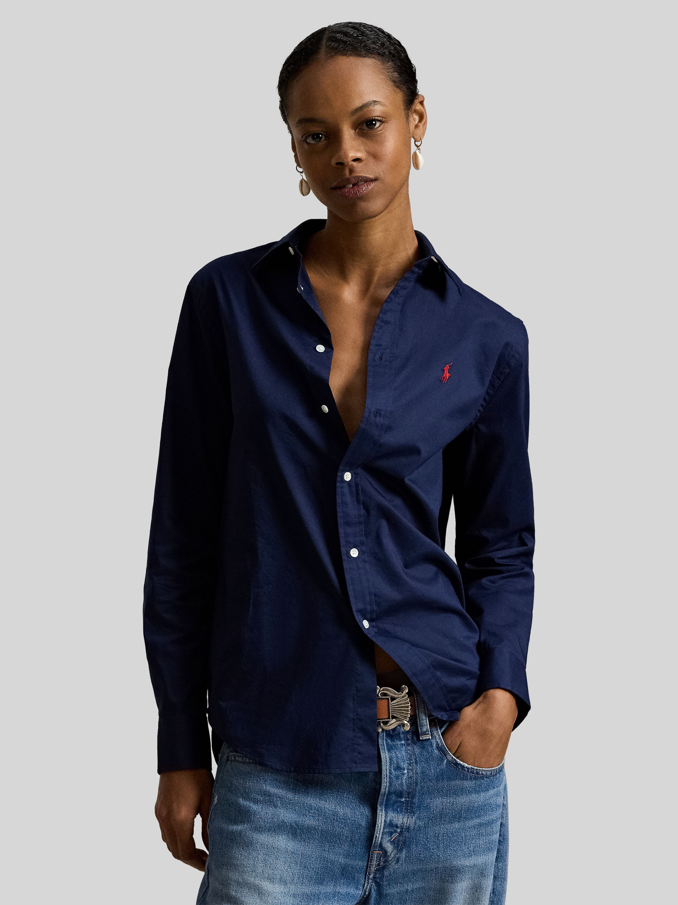 Kup online Polo Ralph Lauren Bluzka koszulowa o kroju slim fit z ...