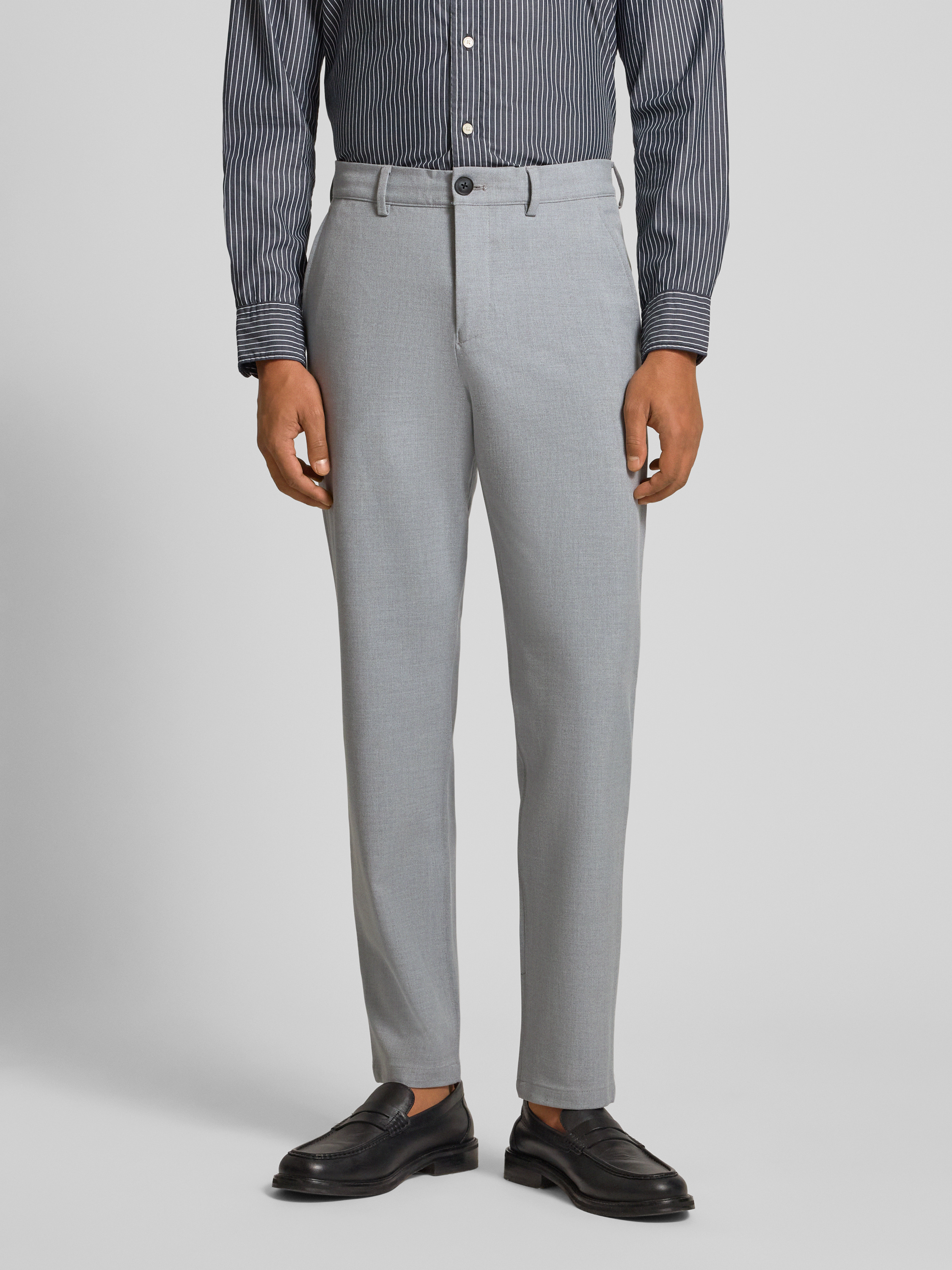 CARLO COLUCCI Slim Fit Hose mit Gesäßtaschen (hellgrau) online kaufen