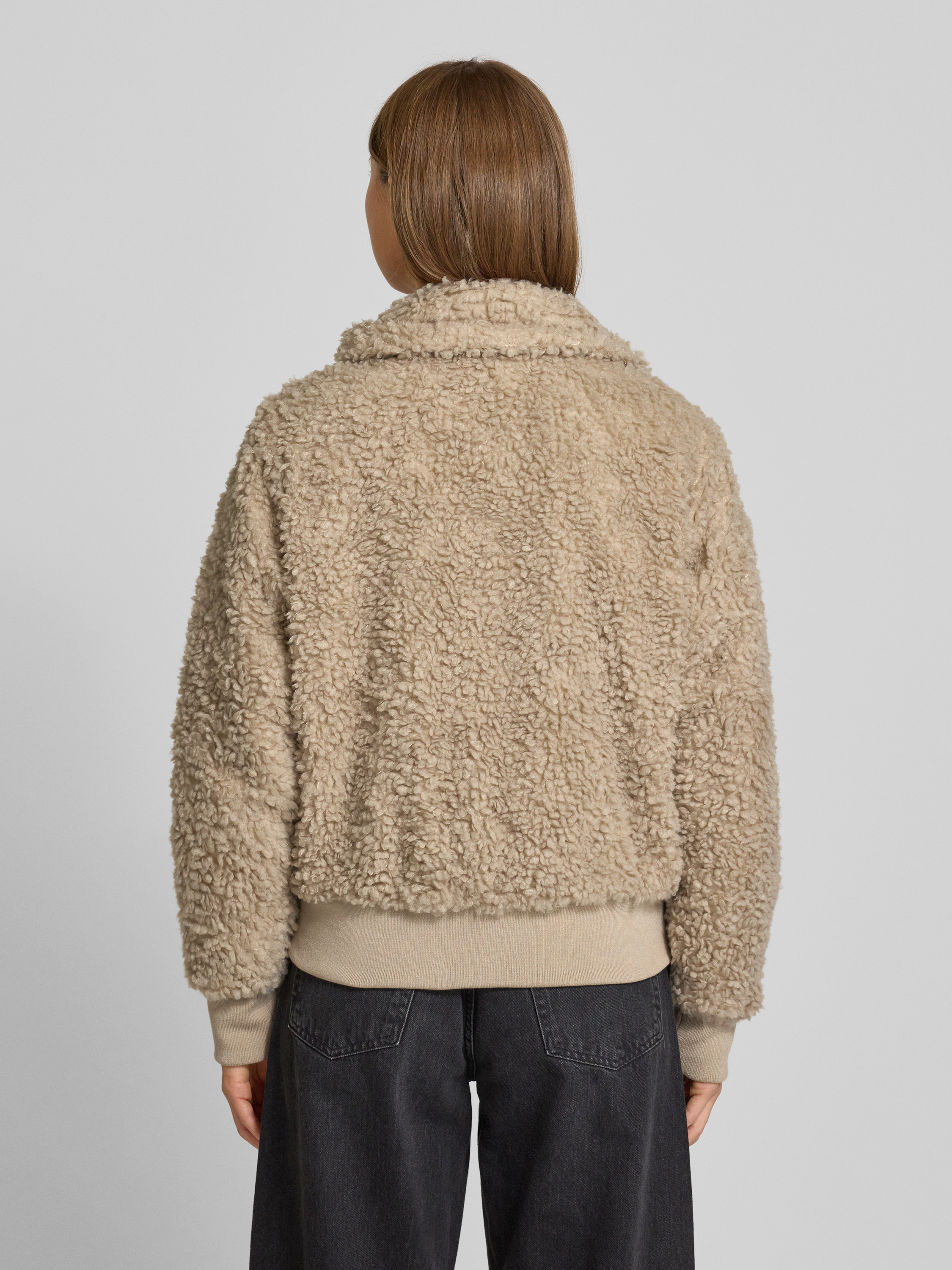 Mazine Teddyjacke mit Stehkragen und Reißverschluss (beige) online kaufen