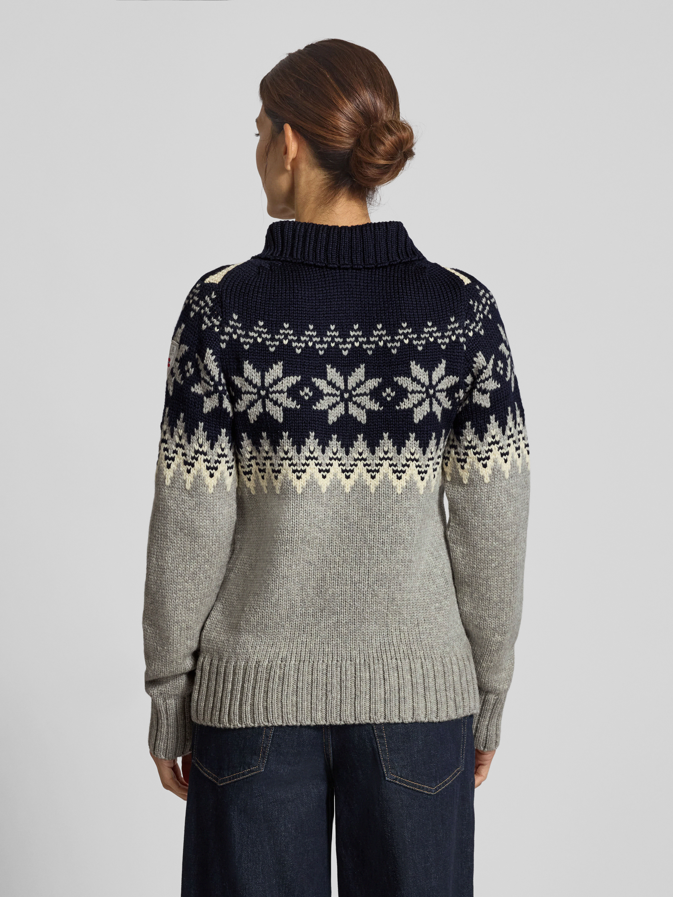 Dale of Norway Noorse trui van wolmix, model 'Myking' in marineblauw ...