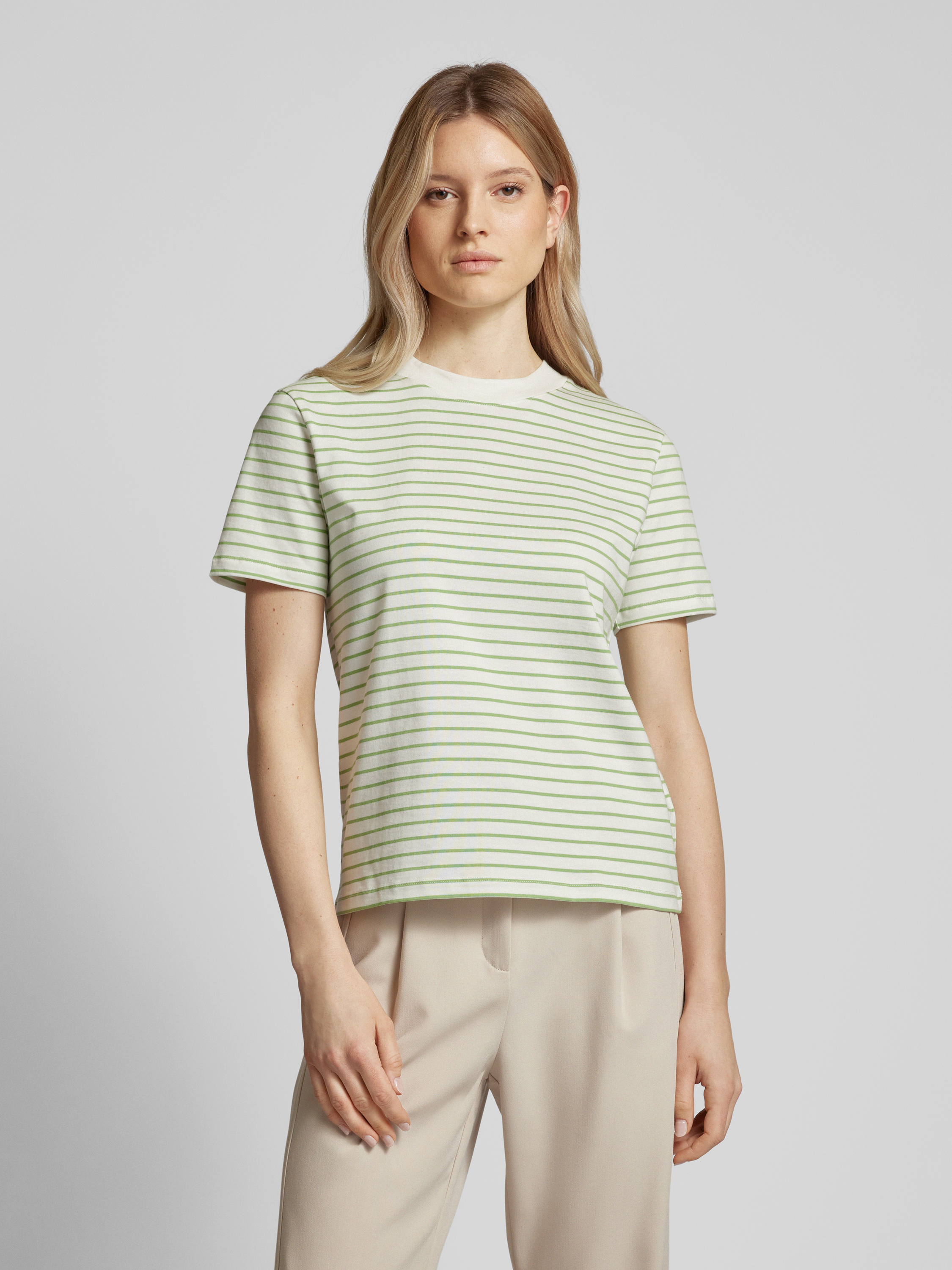 Jake*s Casual T-Shirt mit Streifenmuster (lind) online kaufen